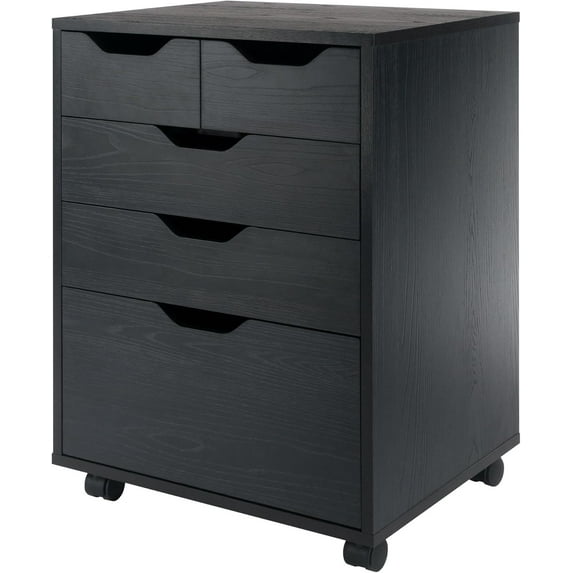 Halifax Bins & Drawers Mobile Cabinet for Home Office Black - Walmart.com