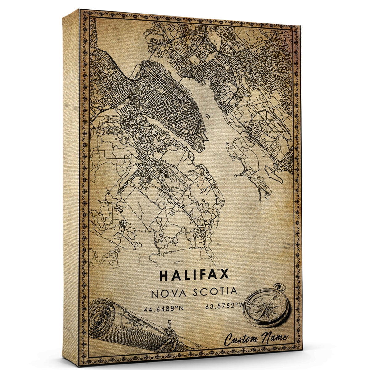 Halifax Map Poster, Nova Scotia Map Art Poster, Canvas, Halifax Map ...