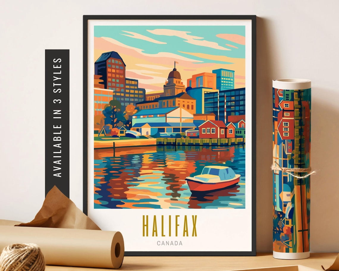 Halifax Nova Scotia Canada Art Print Travel City Wall Art Halifax ...