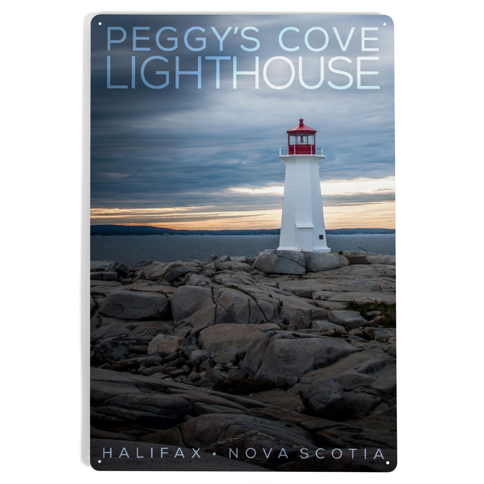 Halifax, Nova Scotia, Peggy's Cove at Dusk (12x18 Aluminum Art, Indoor ...