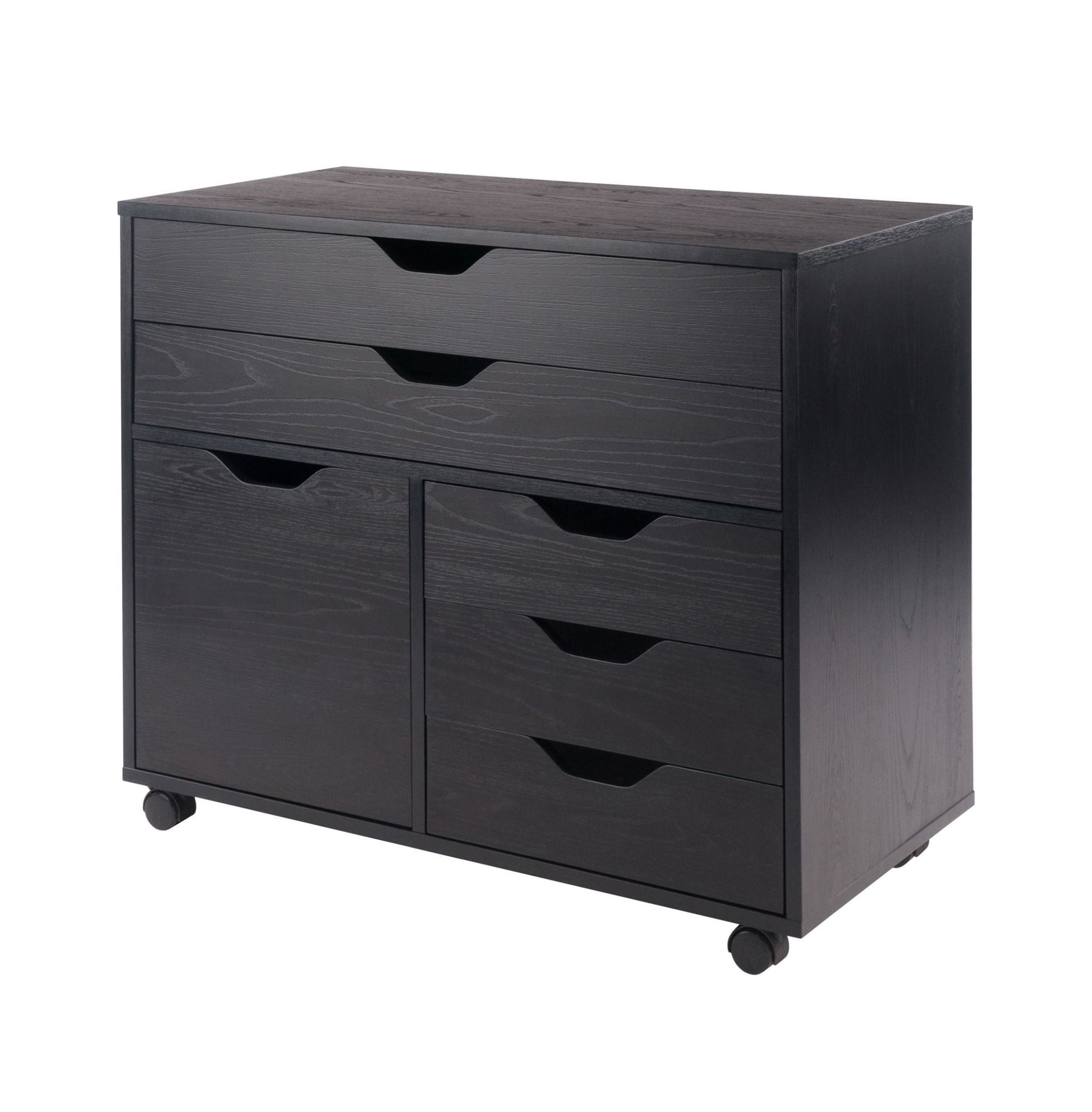 Halifax Storage Cabinet, 5-Drawer Mobile Organizer, Black - Craft ...