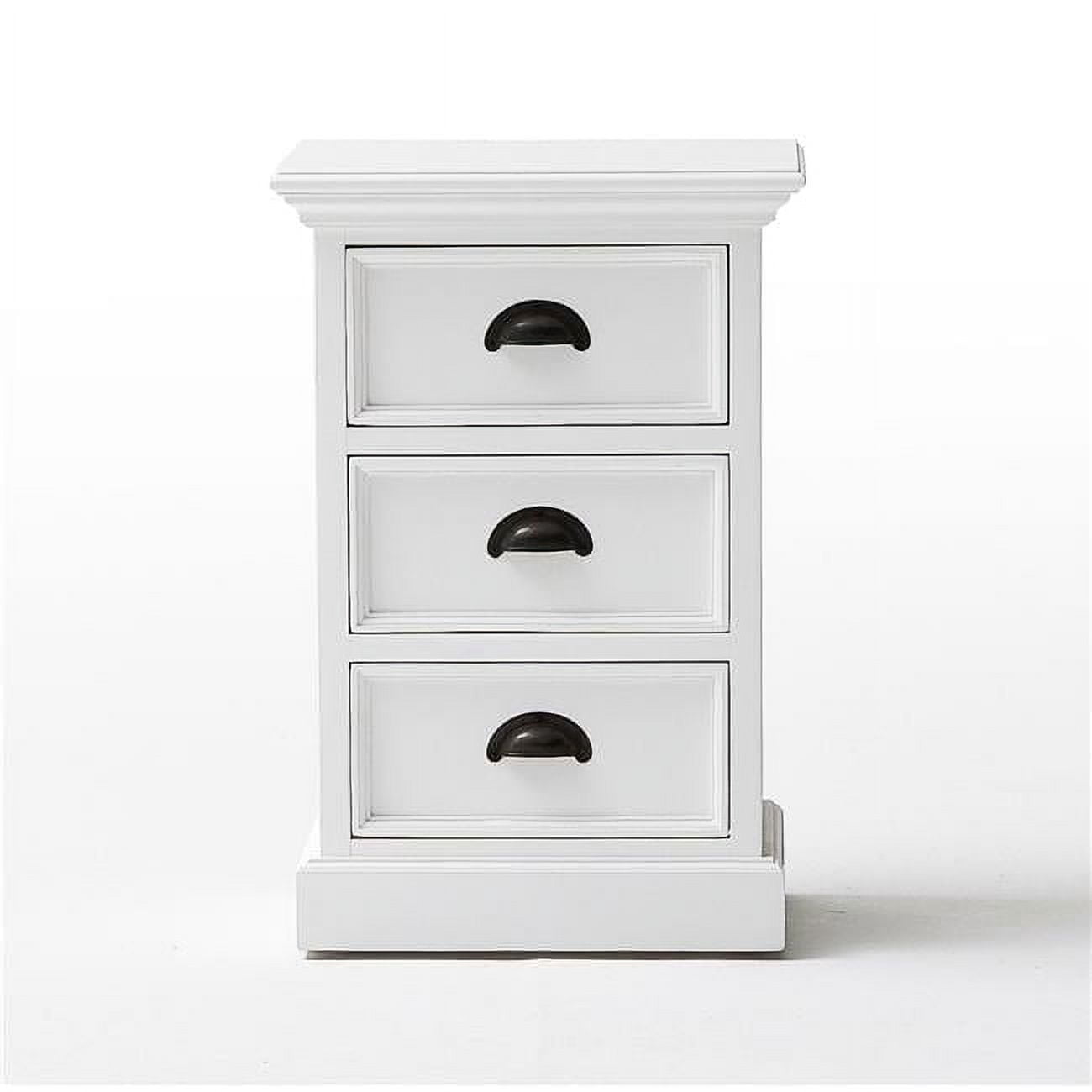 Halifax White Mahogany Nightstand, 3 Drawers - Walmart.com