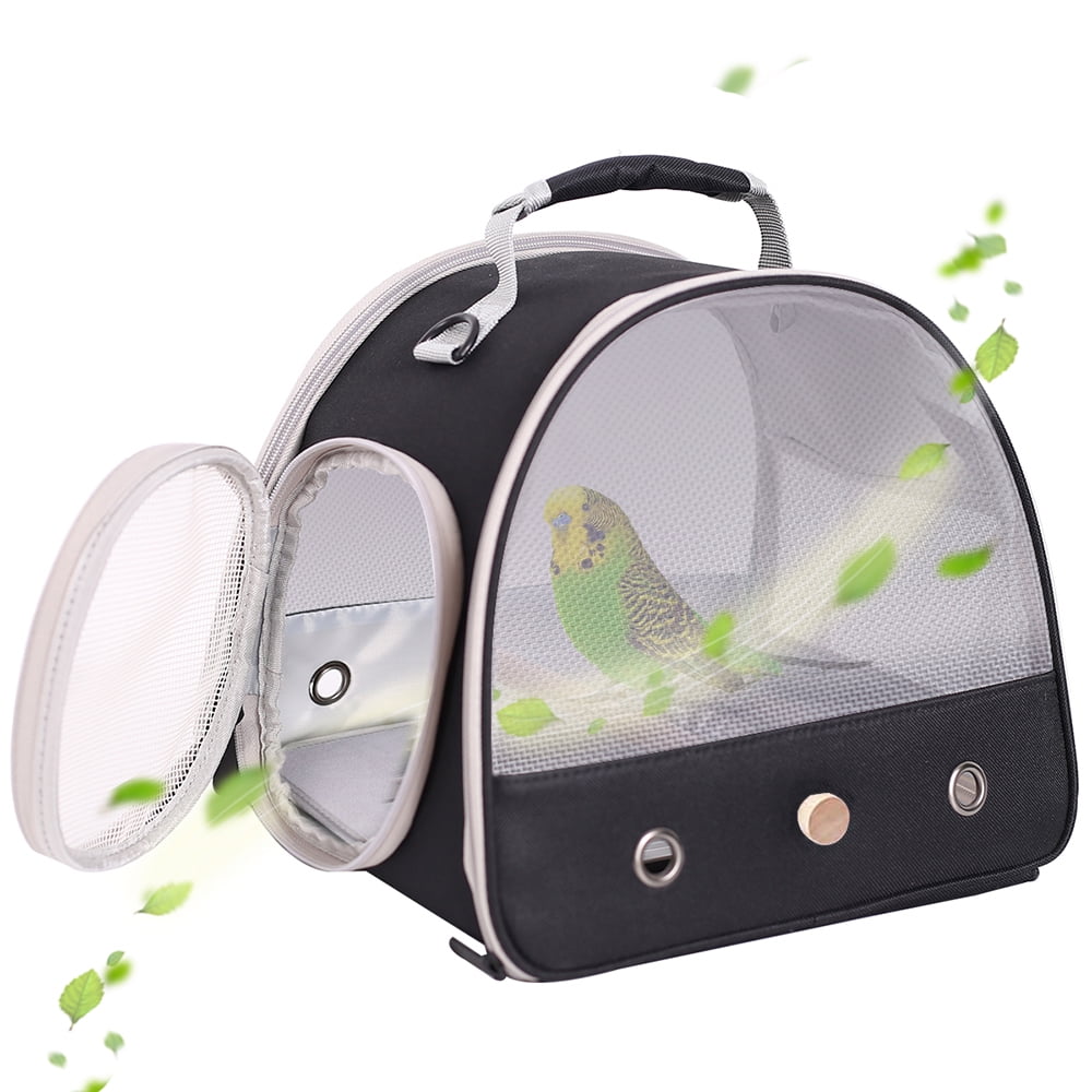 Halinfer Bird Travel Cage, Portable Small Bird Carrier with Mesh ...