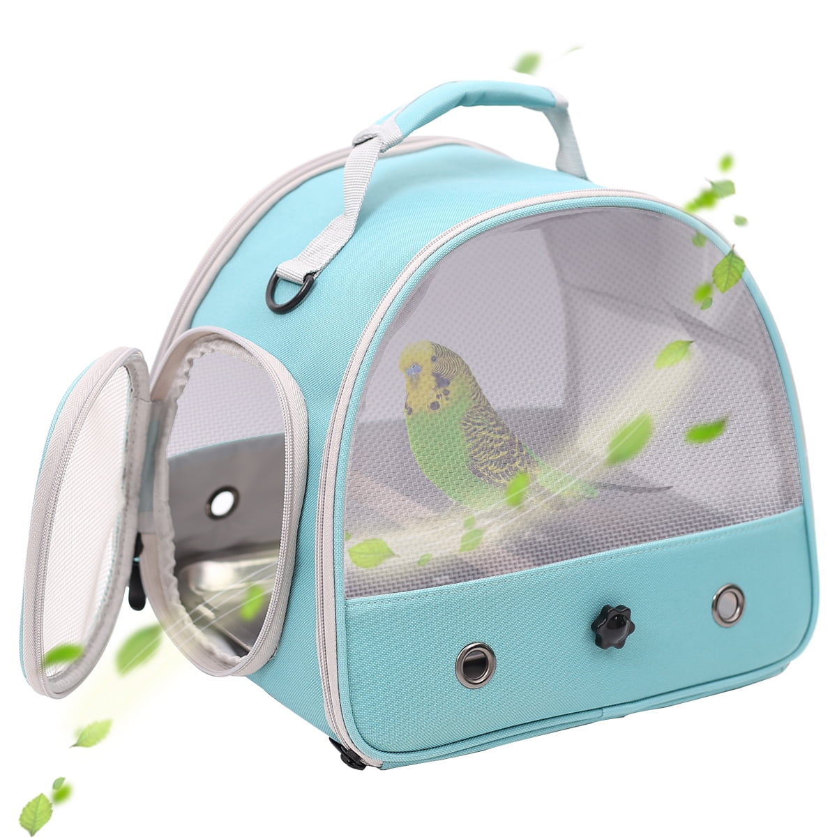 Halinfer Bird Travel Cage, Breathable Mesh Portable Small Bird Carrier ...