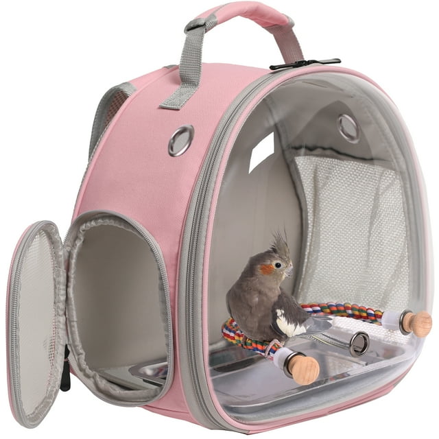 Halinfer Portable Bird Carrier , Bird Travel Backpack with Stainless ...