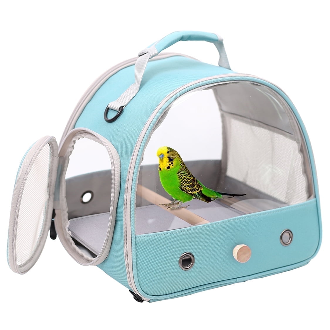 Halinfer Small Bird Cage Portable Parrot Parakeet Carrier with Standing ...