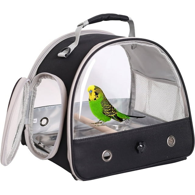 Halinfer Small Bird Cage, Portable Small Bird Parrot Parakeet Carrier ...