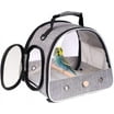 Halinfer Portable Bird Carrier, Travel Backpack with Window, Perch ...