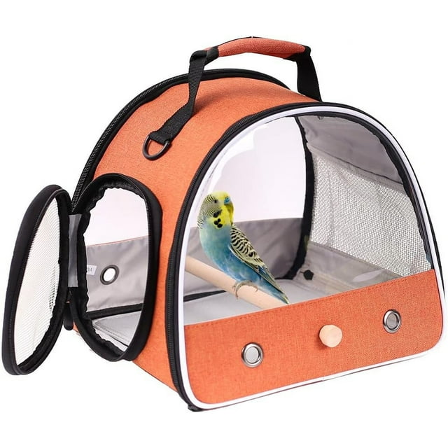 Halinfer Small Bird Carrier, Clear Bird Travel Carrier for Parakeet ...
