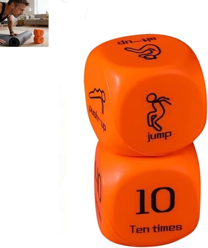 Haliyee Exercise Dice (6-Sided),Fitness Dice Set,2-Piece Exercise Dice ...