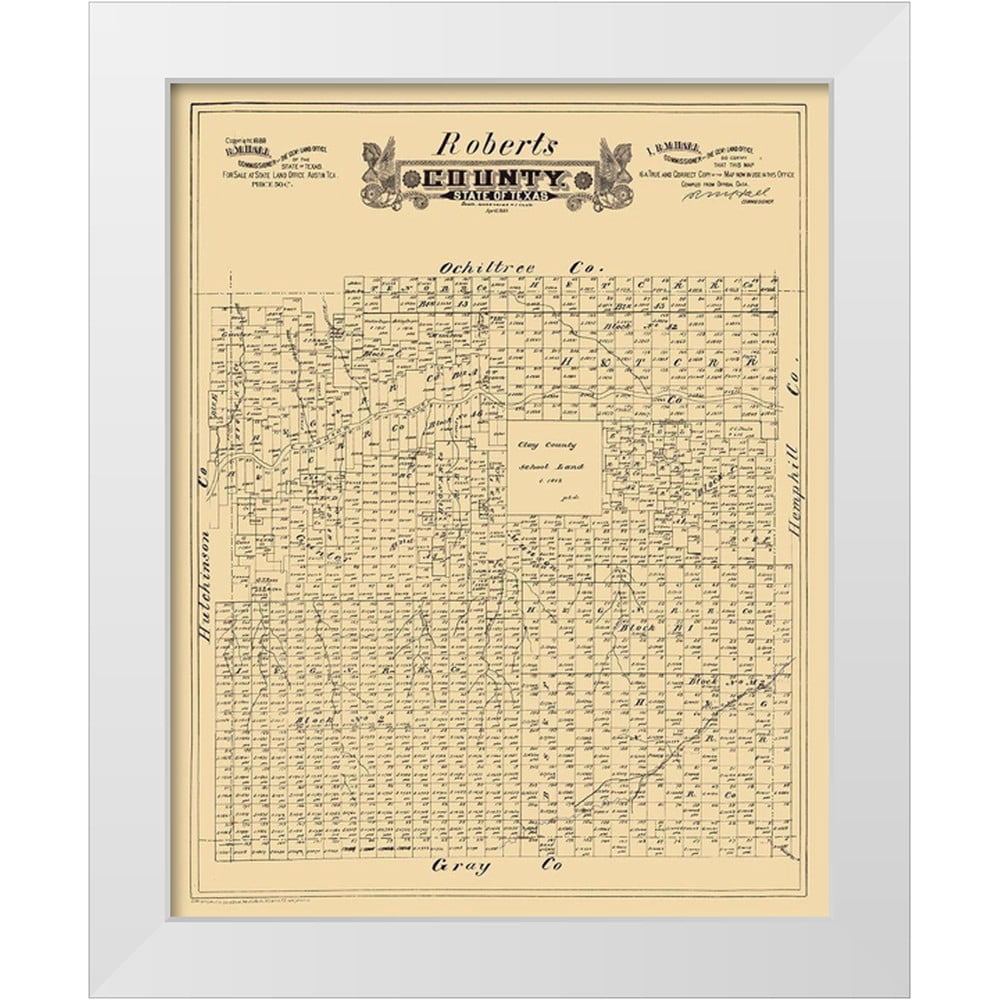 Hall 12x14 White Modern Wood Framed Museum Art Print Titled - Roberts ...