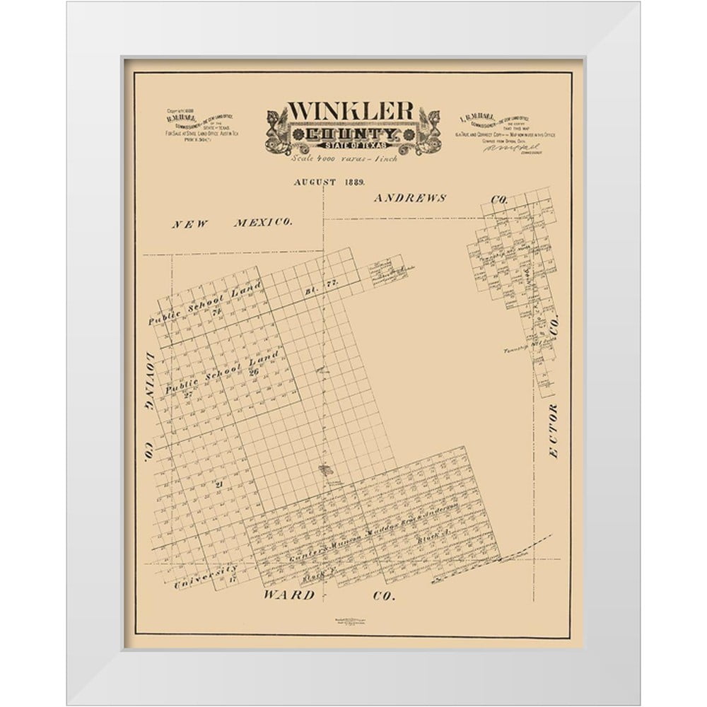 Hall 26x32 White Modern Wood Framed Museum Art Print Titled - Winkler ...