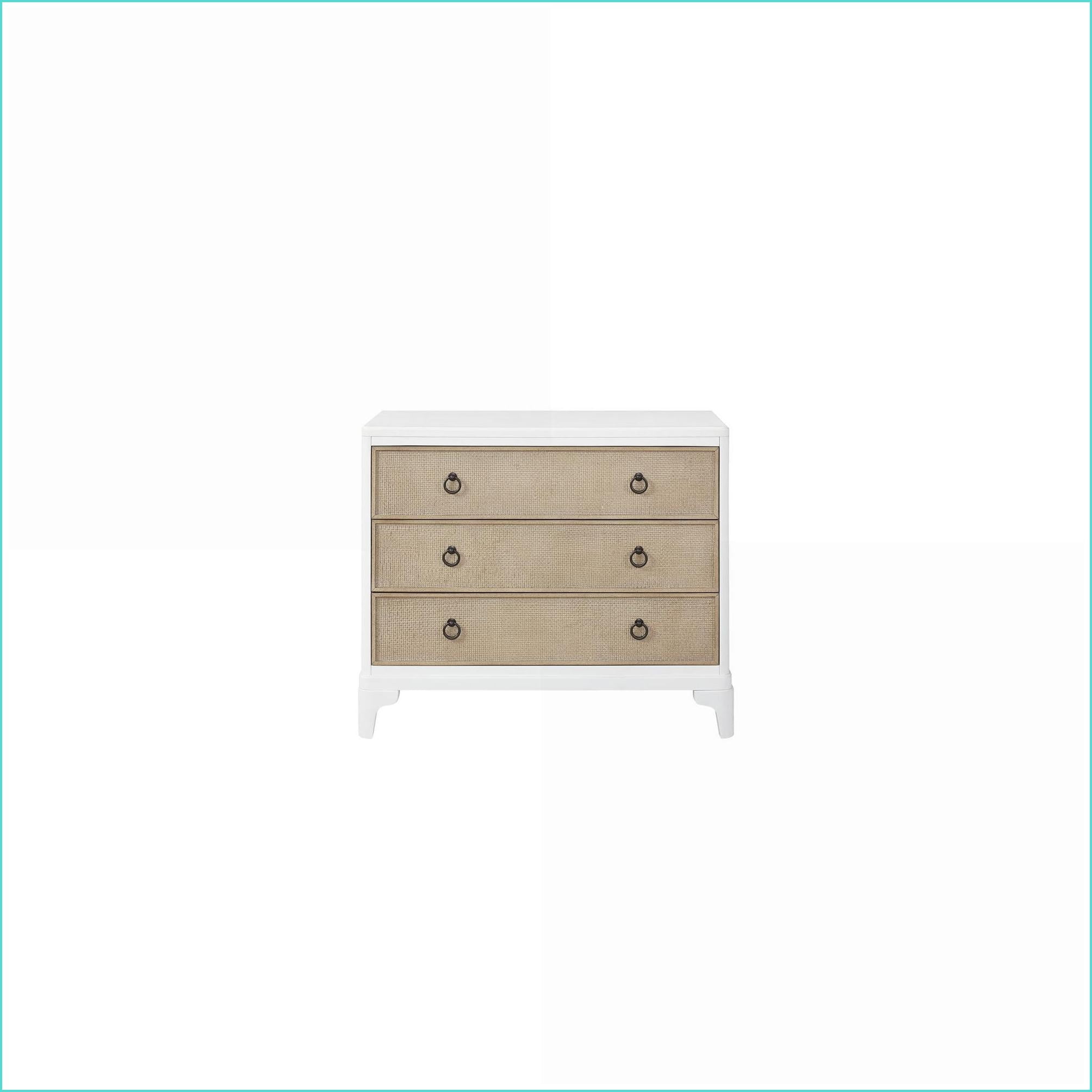 Hall Chests, Farmhouse 3-Drawer with Cane Fronts | White | Solid Wood ...