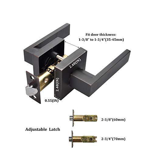 Hall/Closet Lever Handle Lock Oil Rubbed Bronze Aged Bronze Finish ...