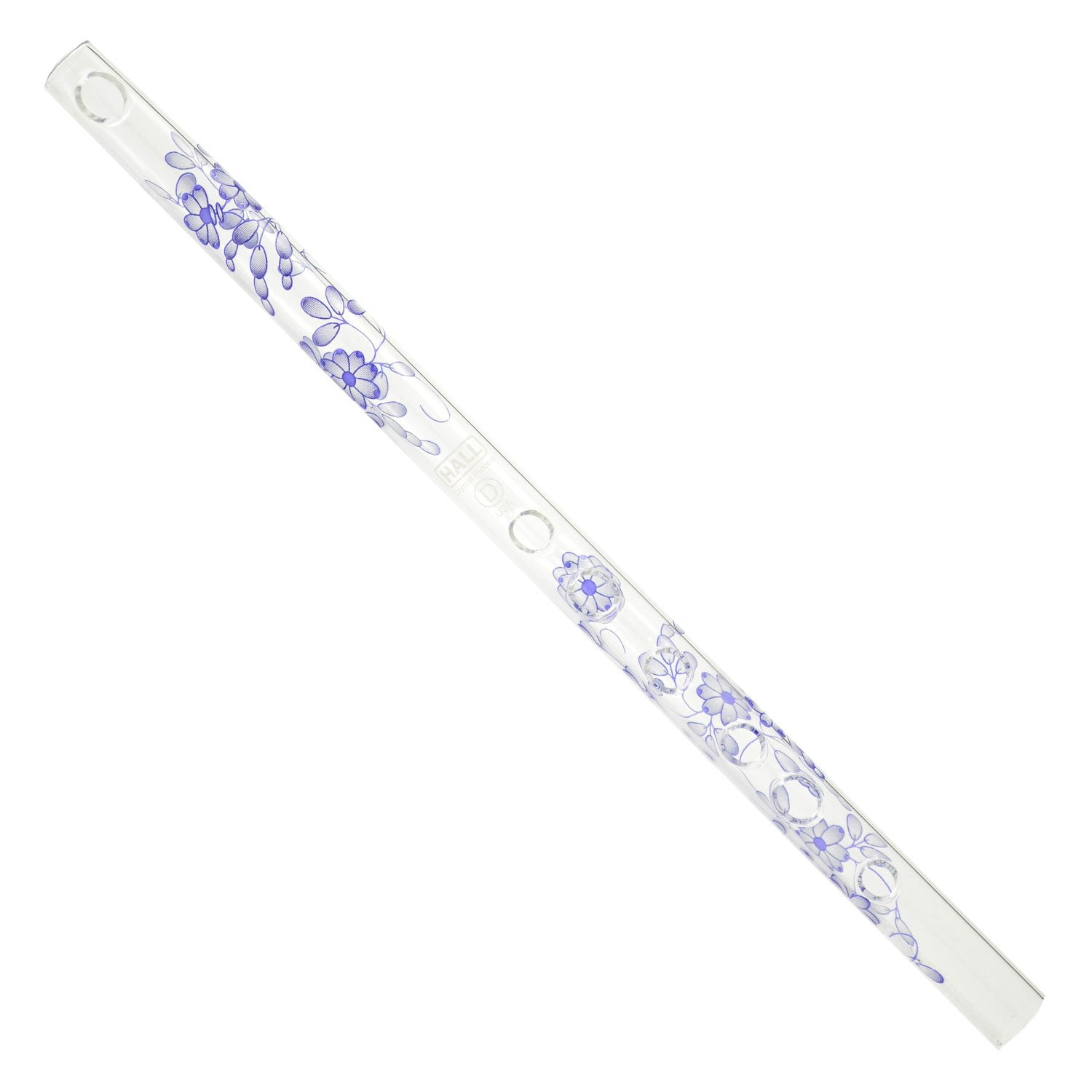 Hall Crystal Flute 11716 - Inline Glass Flute in G - Blue Delft ...