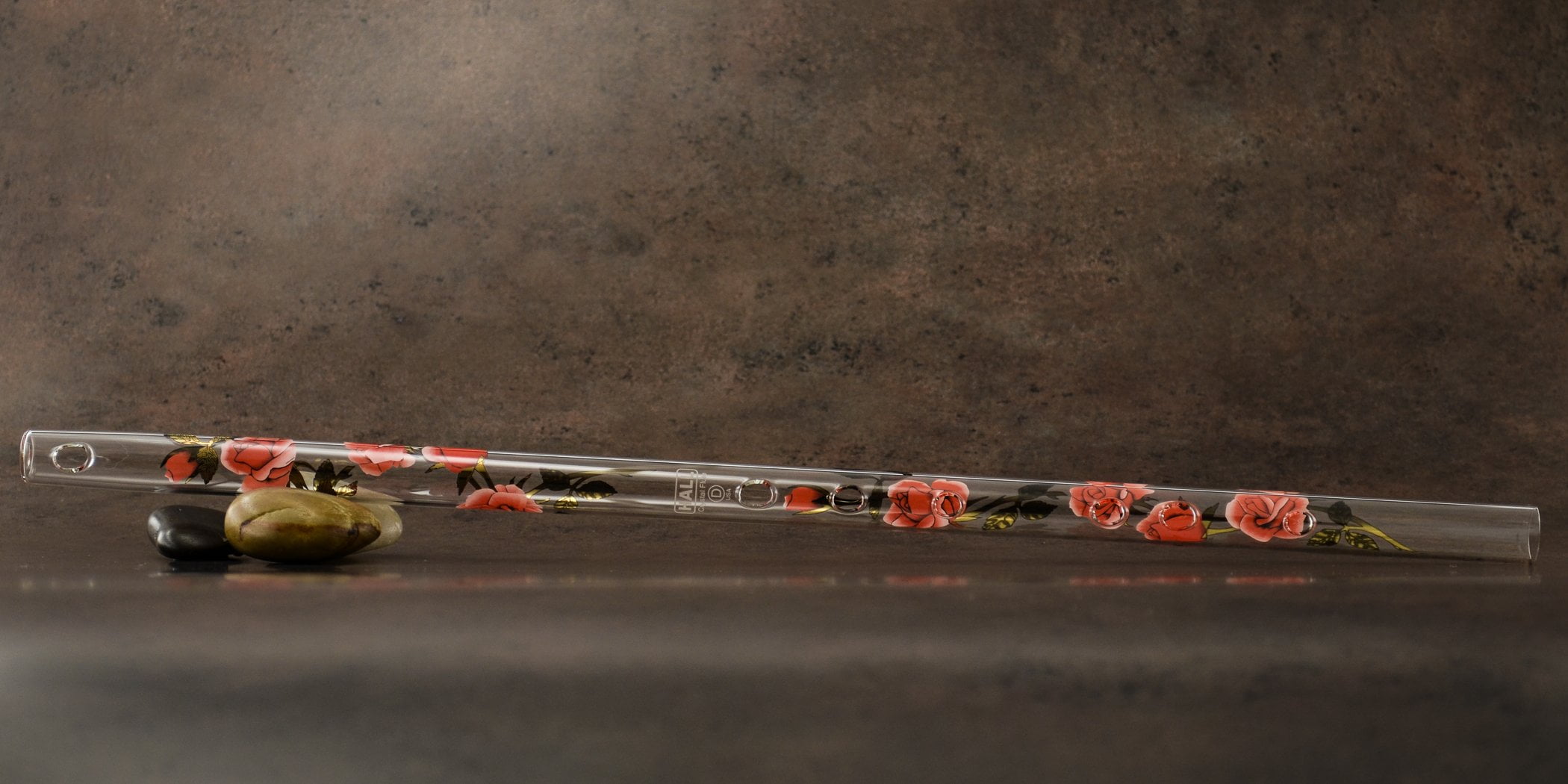 Hall Crystal Flute 12214 - Inline Glass Flute in D - Rose/Gold ...