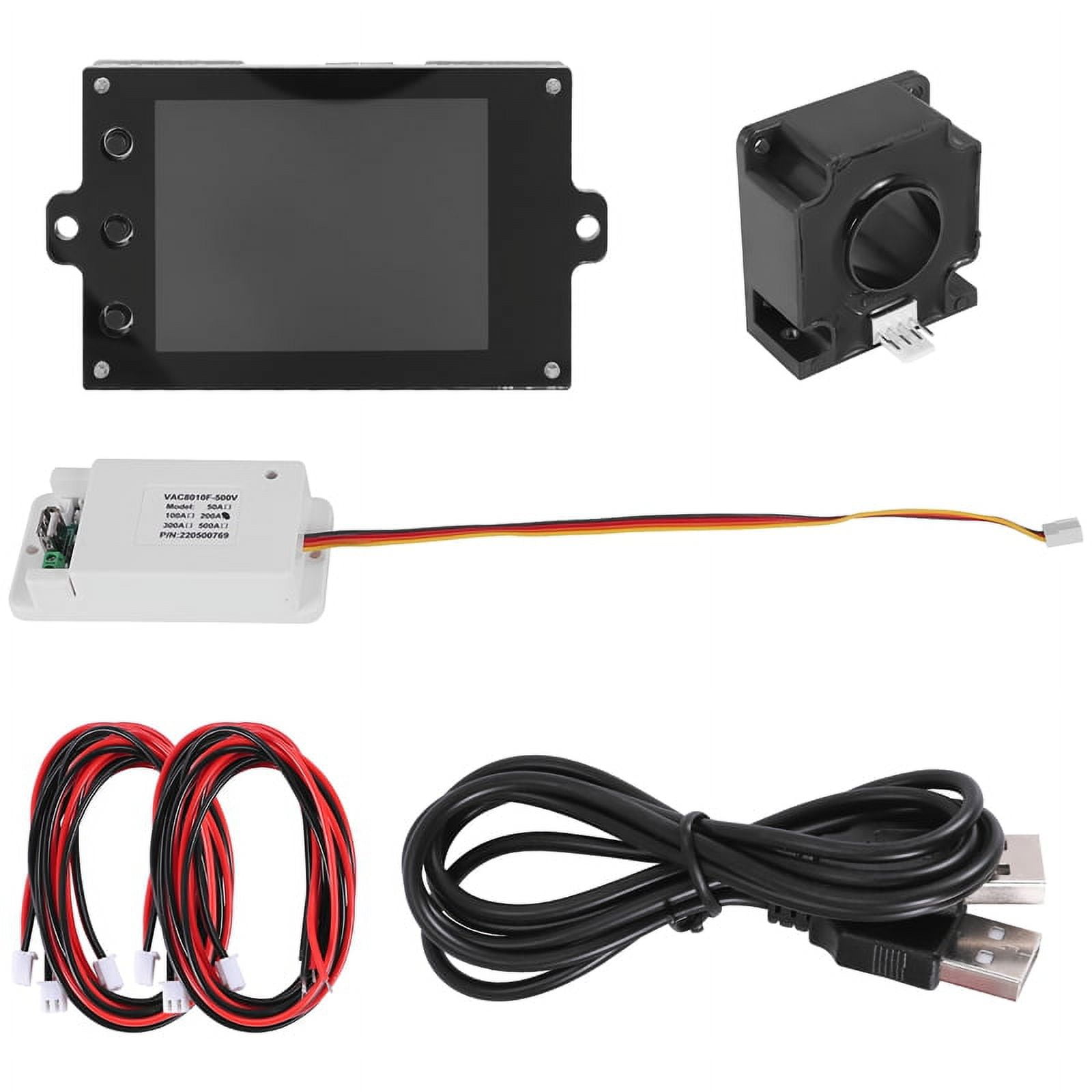 Hall DC 200A Wireless Voltage Meter Ammeter 2.4 Inch Screen Detector ...