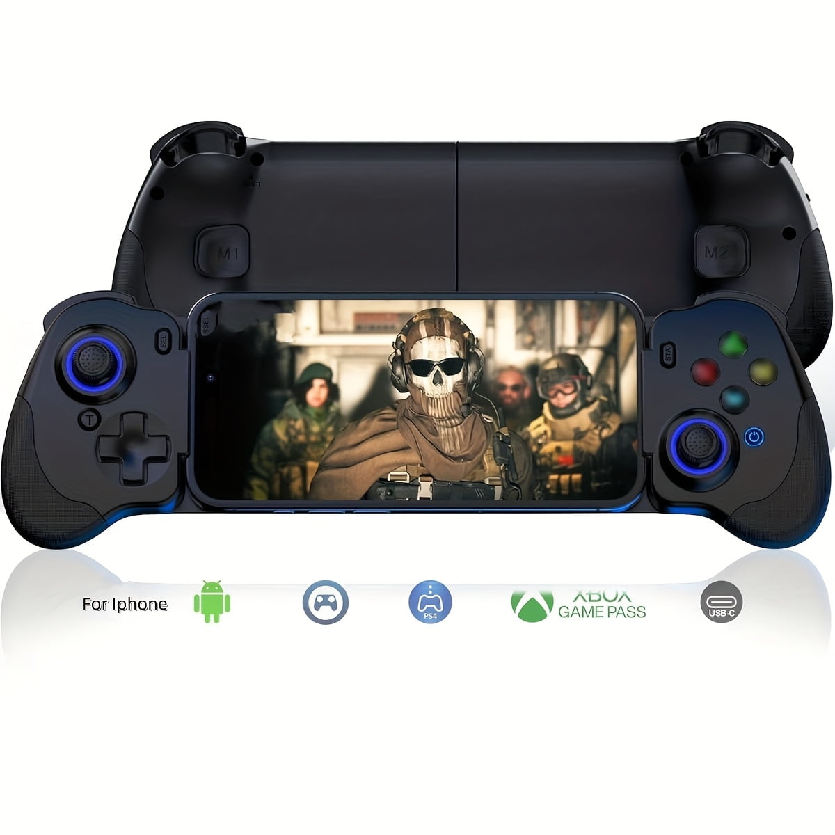 Hall Effect Game Controller for iPhone 15 Android Phone, Type-C Mobile ...