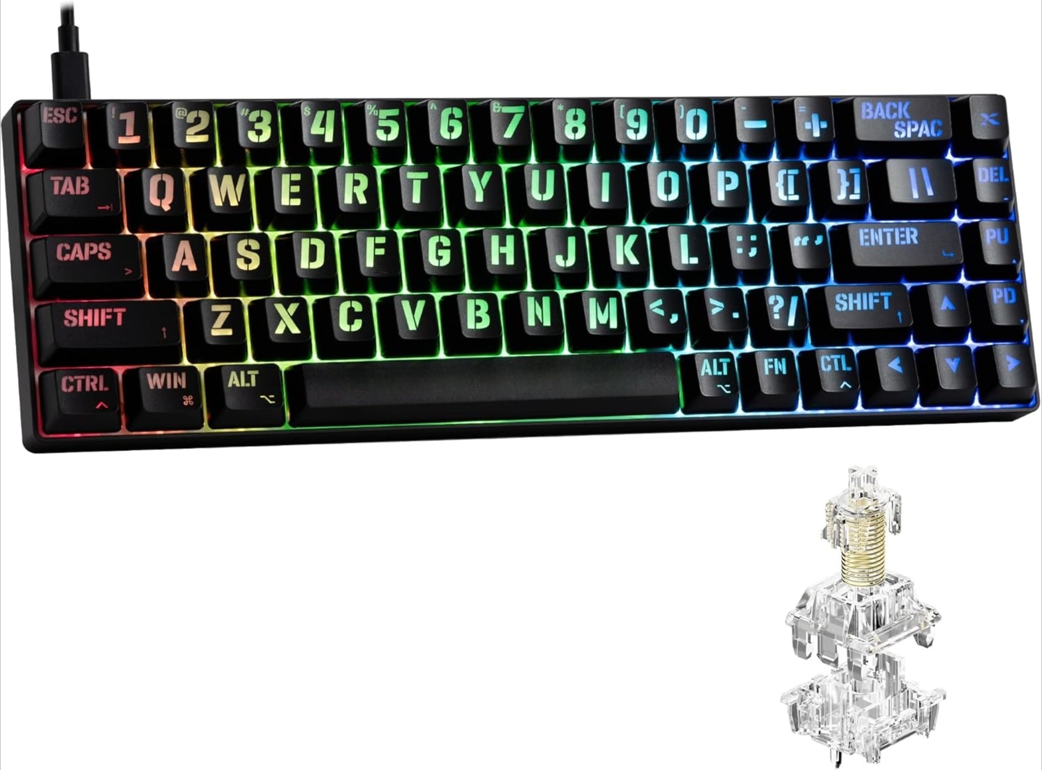 Hall Effect Keyboard with Gateron Magnetic Jade Max Switch,CNC Aluminum ...