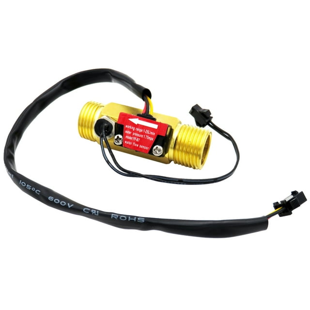 Hall Flow Meter 4 Points Turbine Flow Meter Water Flow Sensor with ...