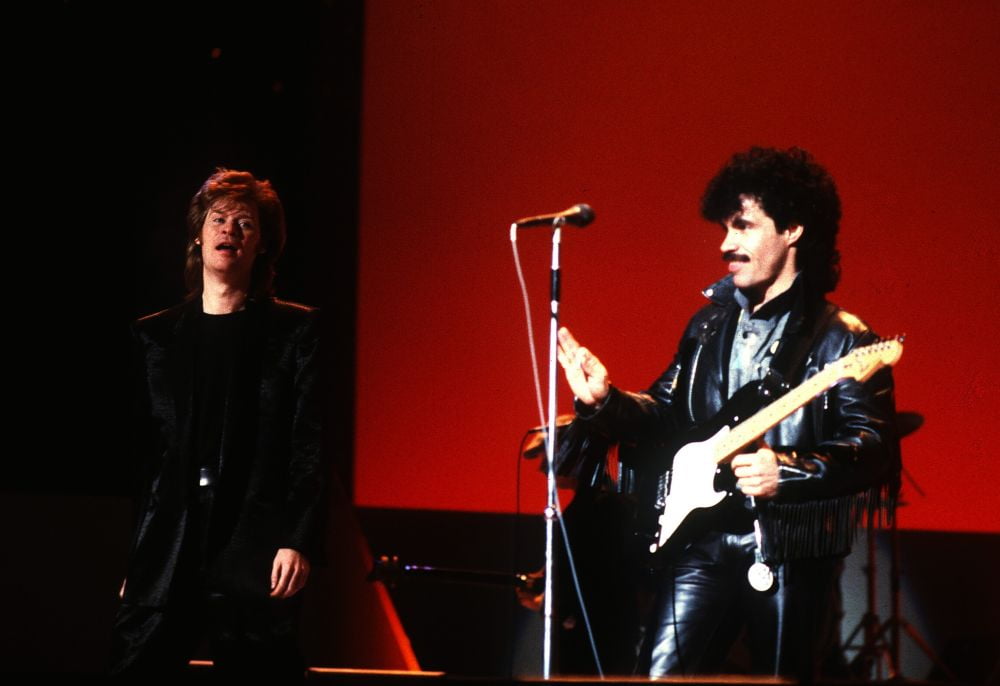 Hall & Oates performing on American Bandstand, Los Angeles, CA, 1985 ...