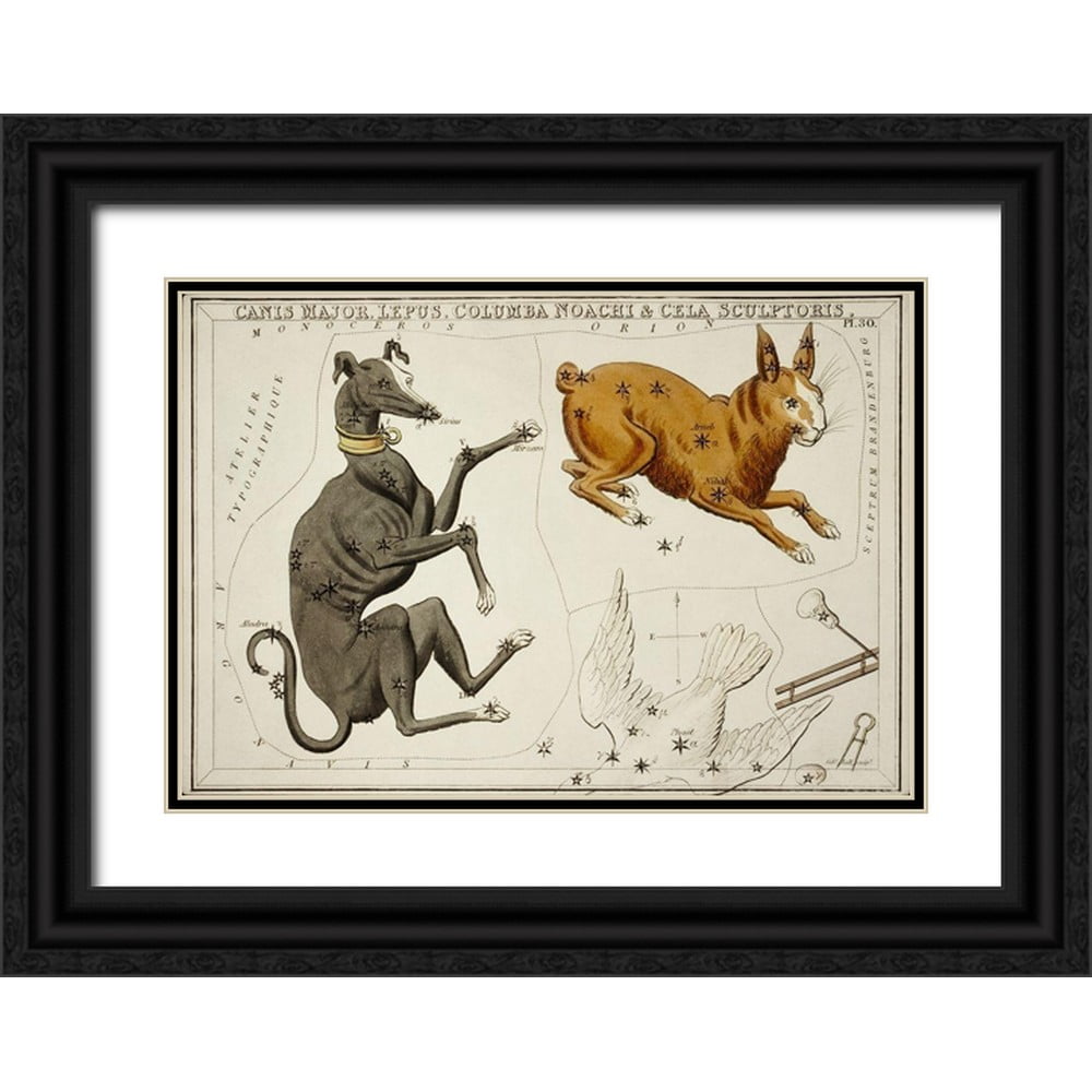 Hall, Sidney 18x14 Black Ornate Wood Framed with Double Matting Museum Art Print Titled ...