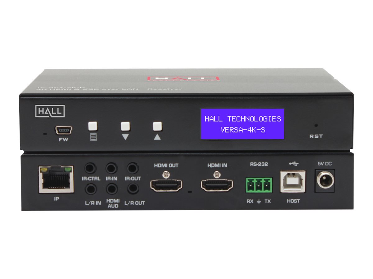 Hall Technologies VERSA-4K-S - Video/audio/infrared/serial extender ...