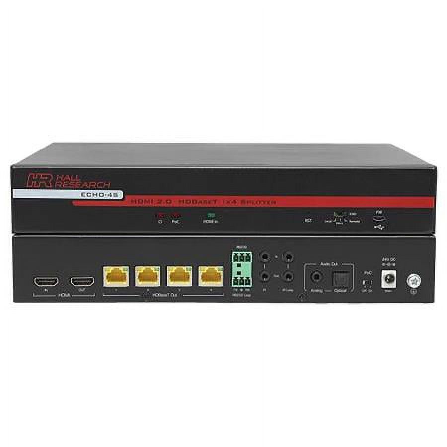 Hall Research ECHO-4S 4 Channel Hdbaset Splitter - Walmart.com
