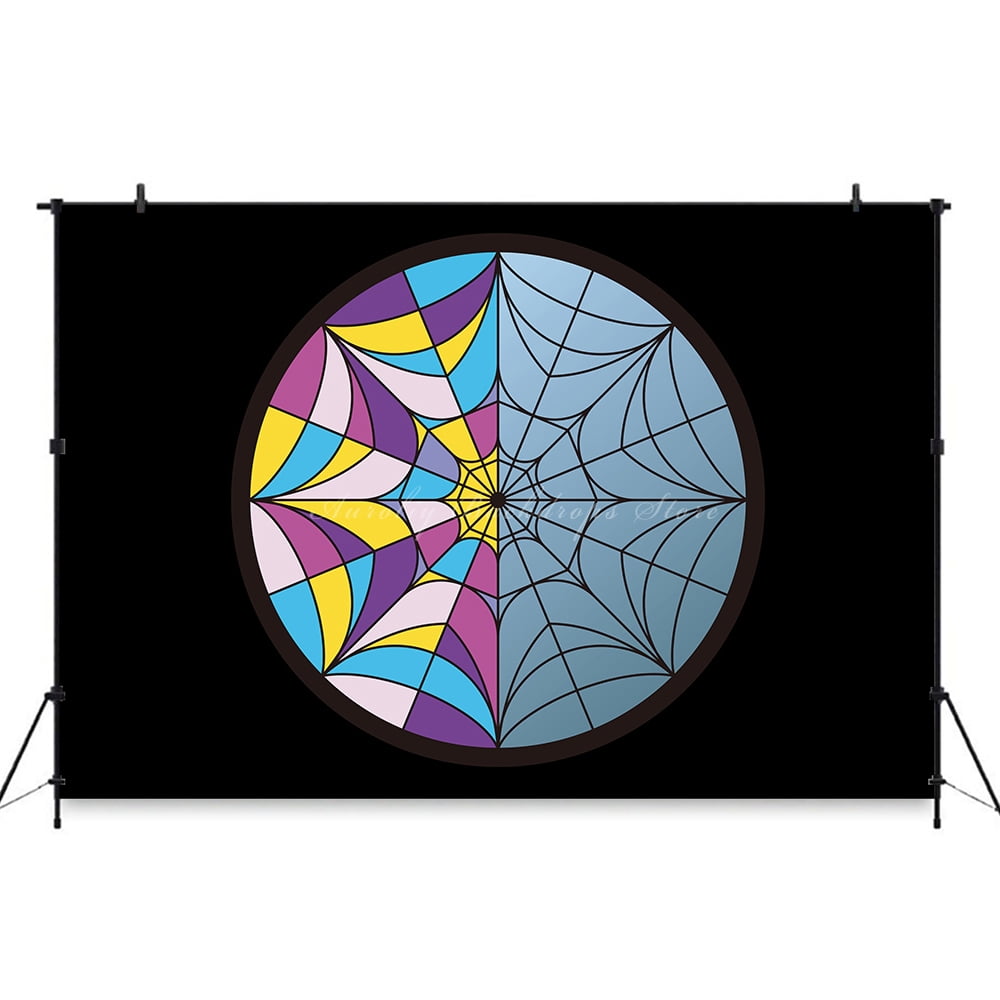 Hall Window Wednesday Stained Glass Window Backdrop Kids Baby Cake ...