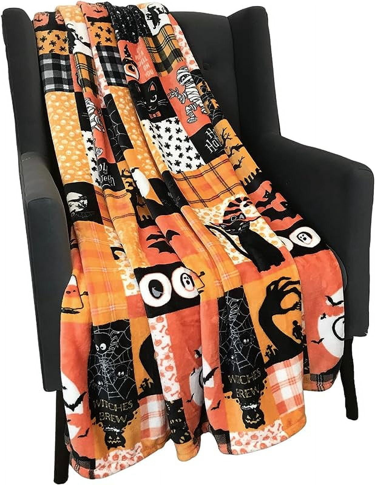 Hall-oween Fleece Throw Blanket: Baby Ghost Party on Grey Background ...
