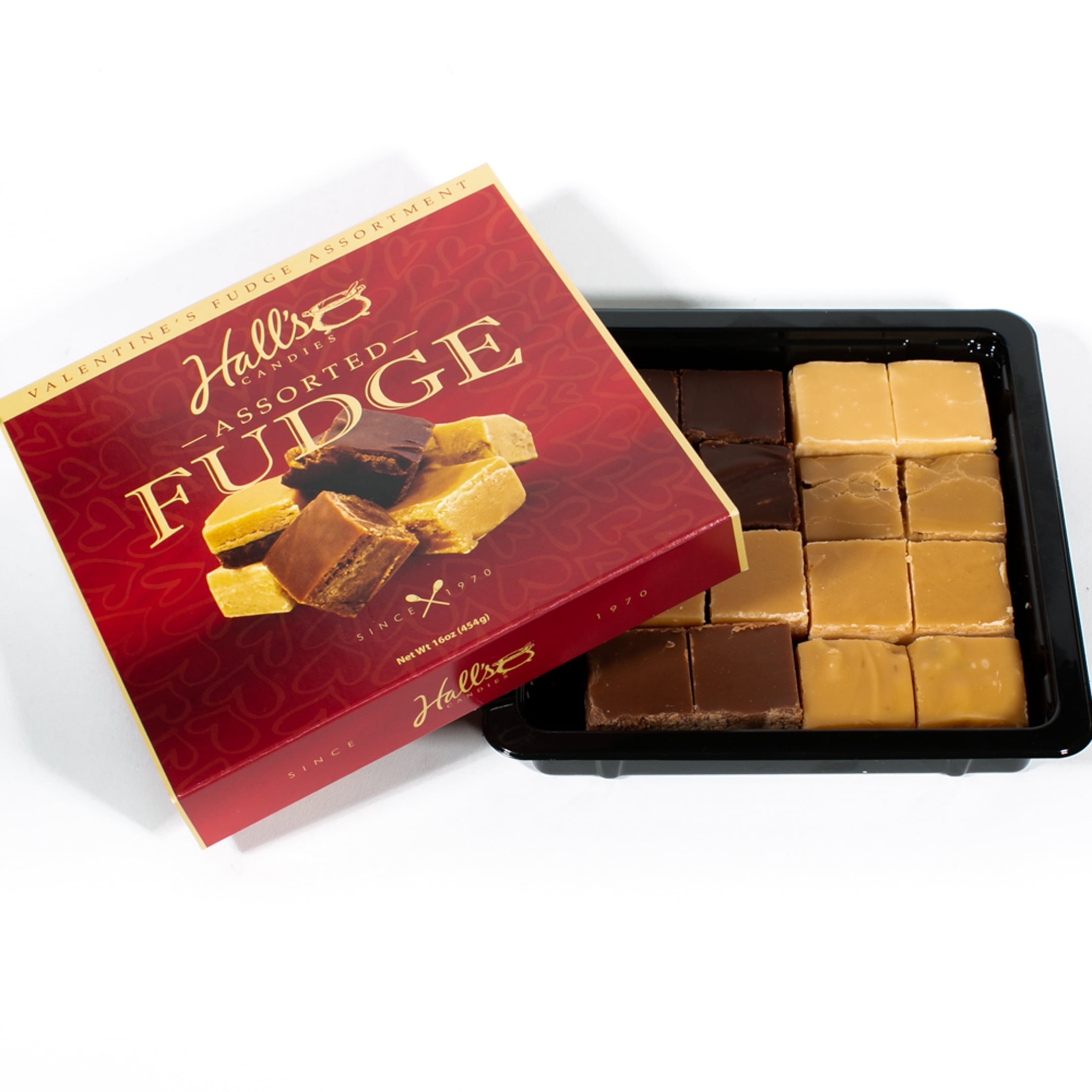 Hall's "Be My Valentine" Assorted Fudge Gift Box, 1 Pound - Walmart.com