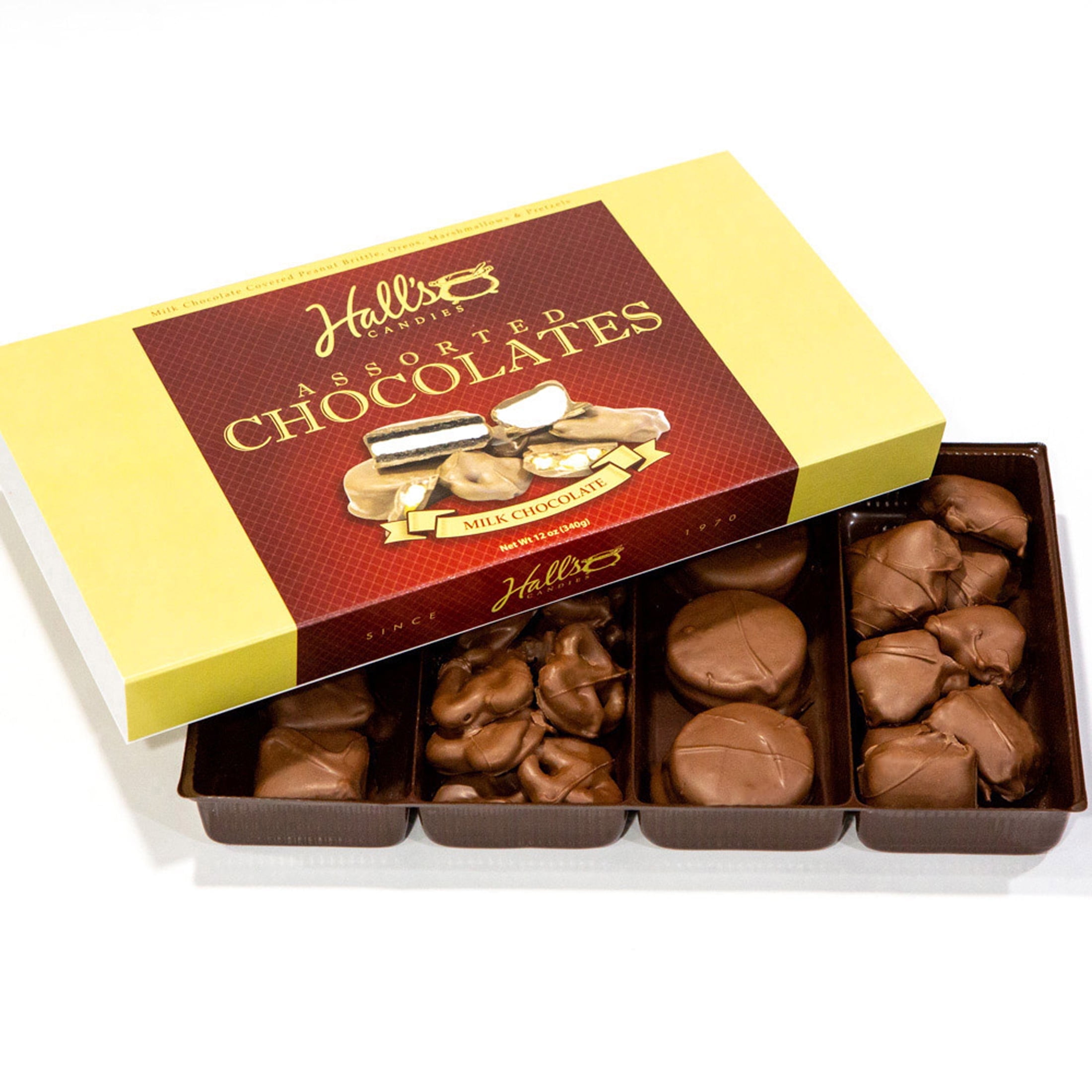 Hall's Milk Chocolate Covered Assortment Gift Box, 12 oz. - Walmart.com