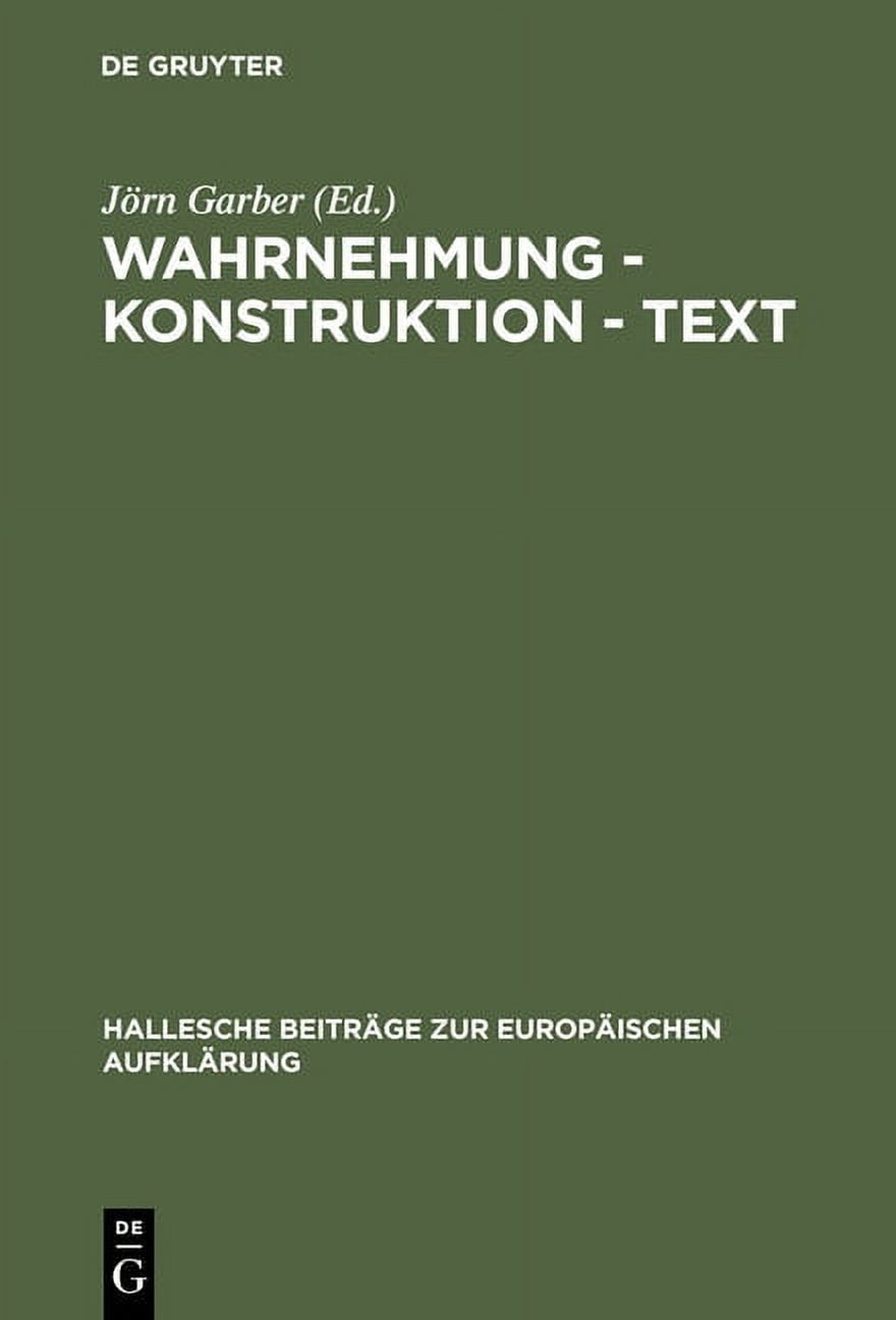 Hallesche BeitrÃ¤ge Zur EuropÃ¤ischen Aufk Wahrnehmung - Konstruktion ...