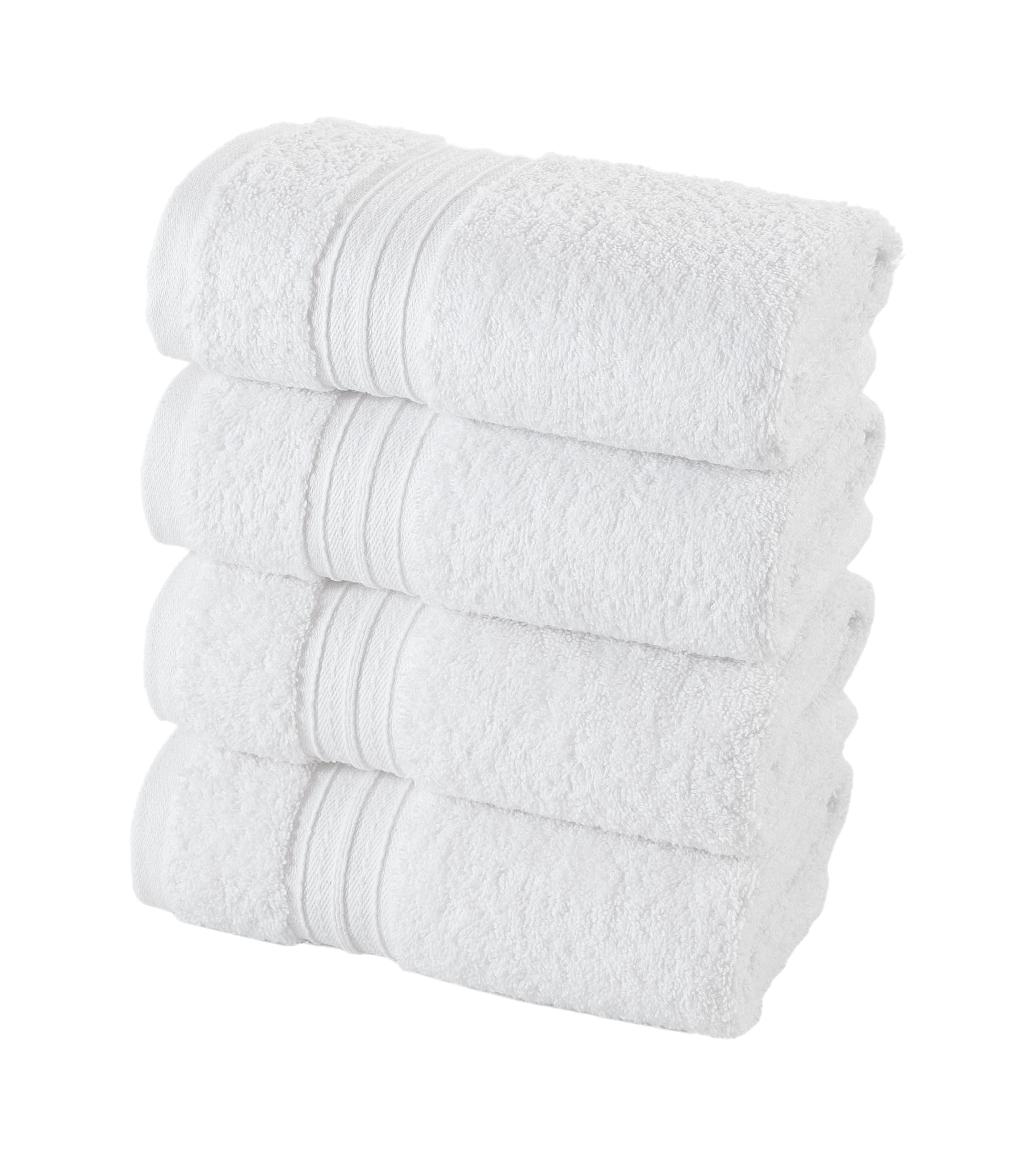 HALLEY Hand Towels 4-Pack, 100% Turkish Cotton, Ultra Soft, Absorbent ...