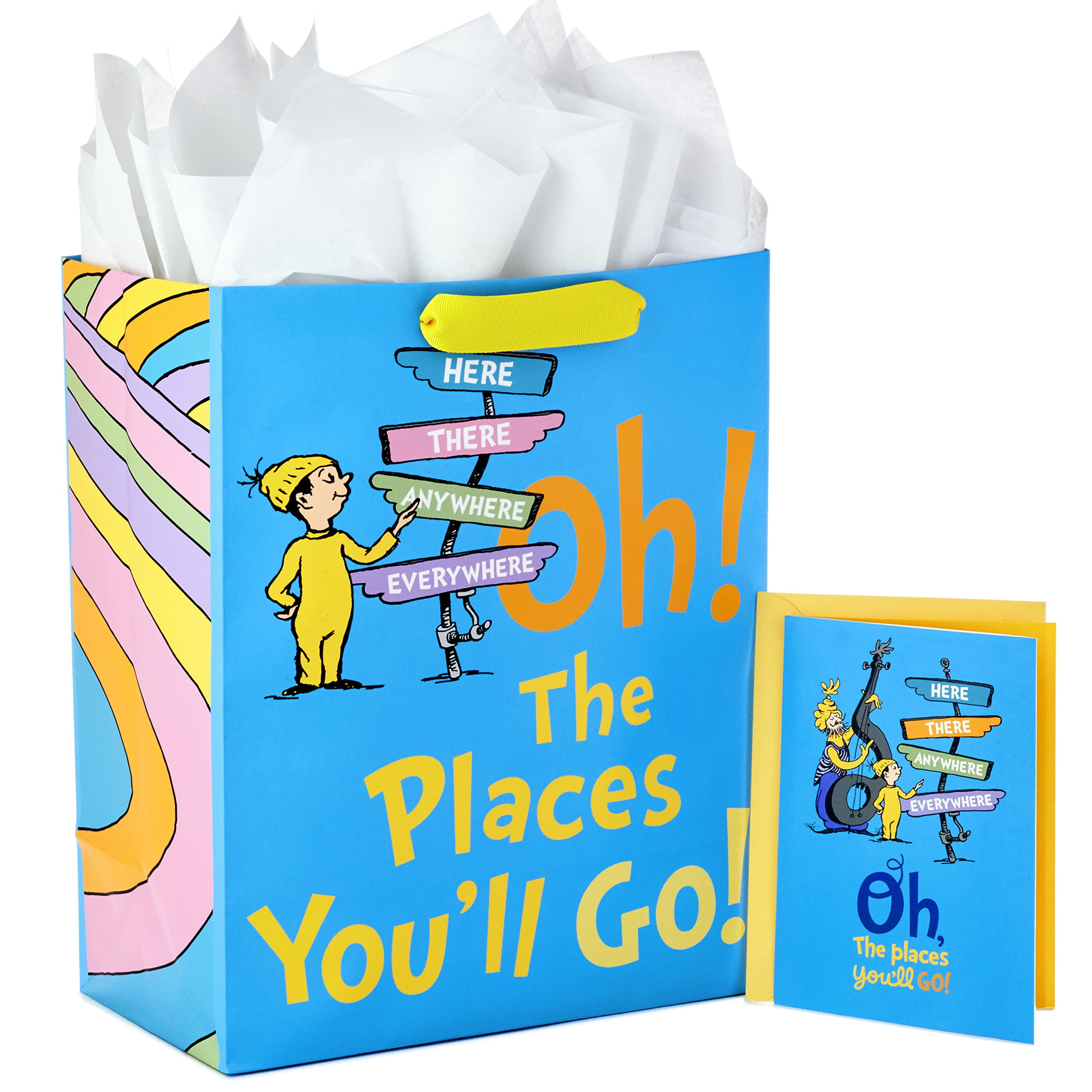 Hallmark 13" Large Dr. MMF7 Seuss Graduation Gift Bag with Tissue Paper ...