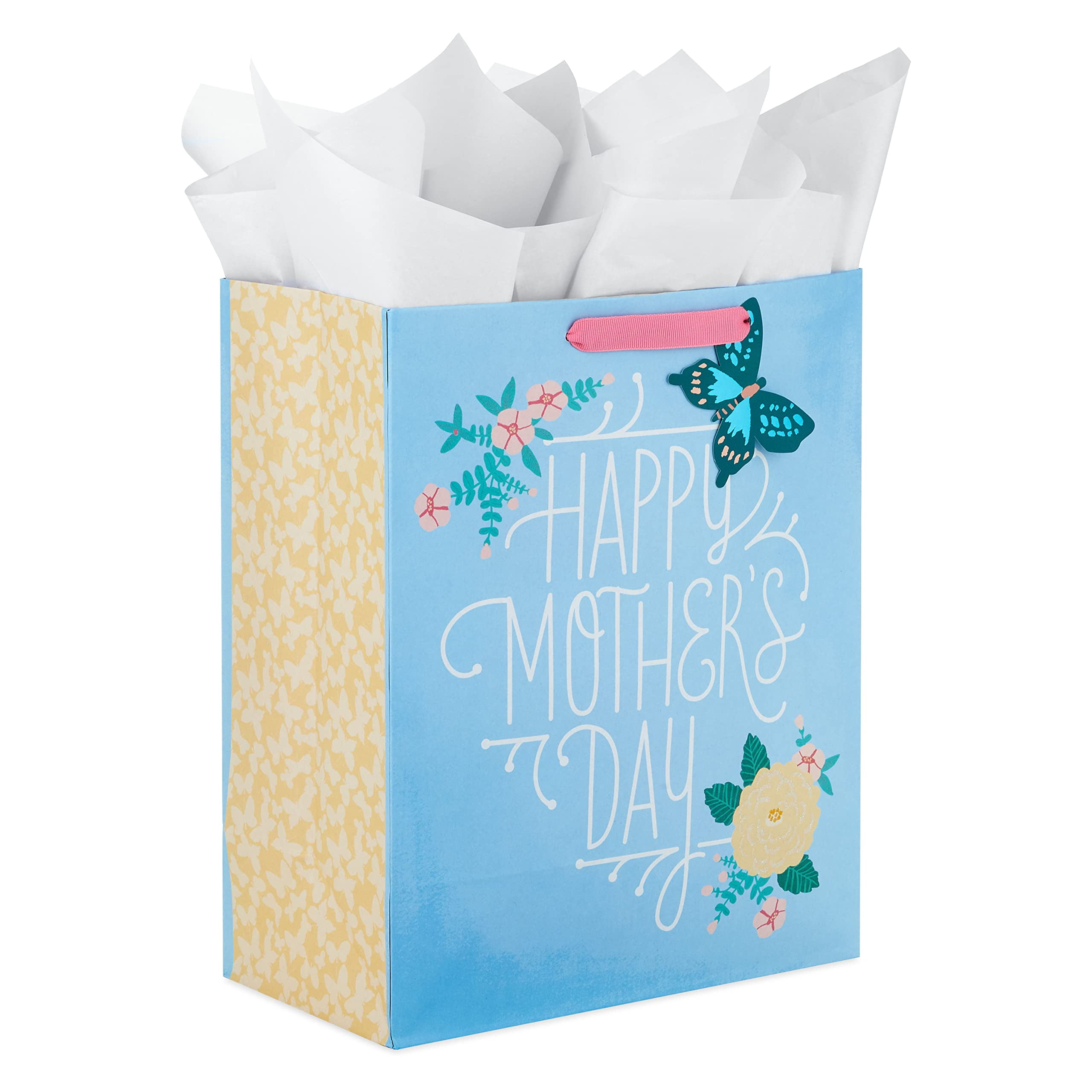 Hallmark 13" Large Mother's DMF15 Day Gift Bag with Tissue Paper (Light ...