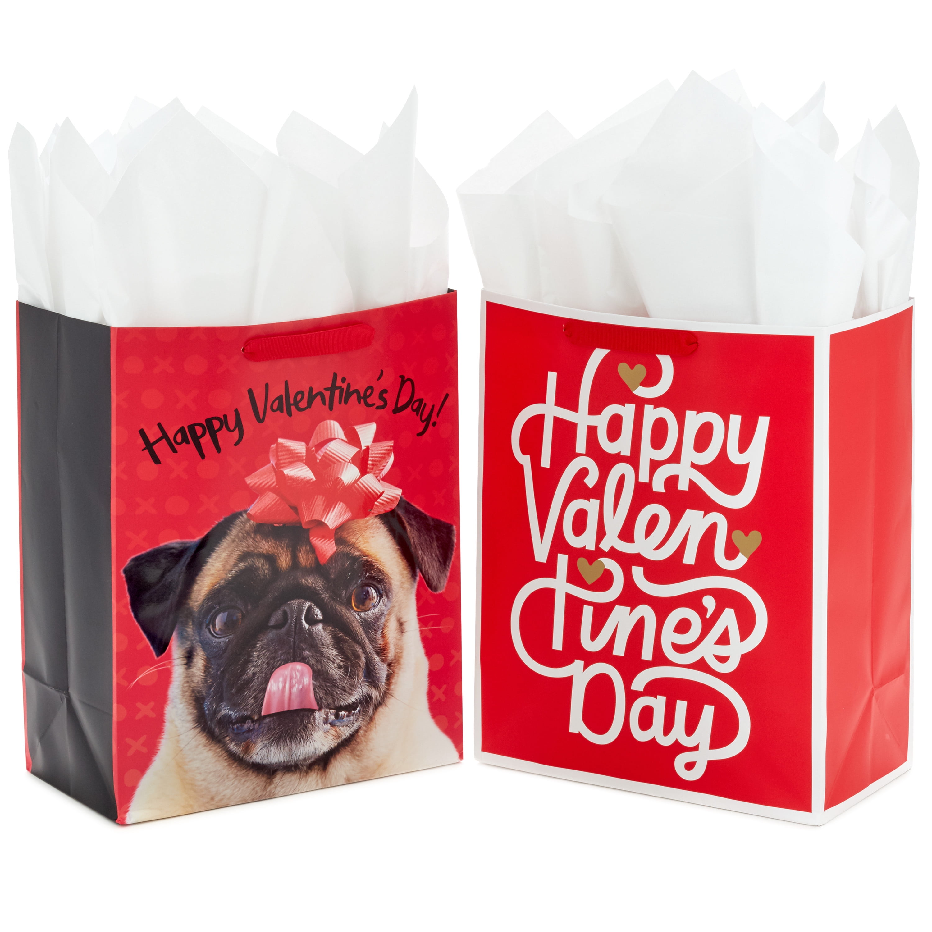 Hallmark 13" Large Valentine's Day Gift Bags with Tissue Paper (2 Bags ...
