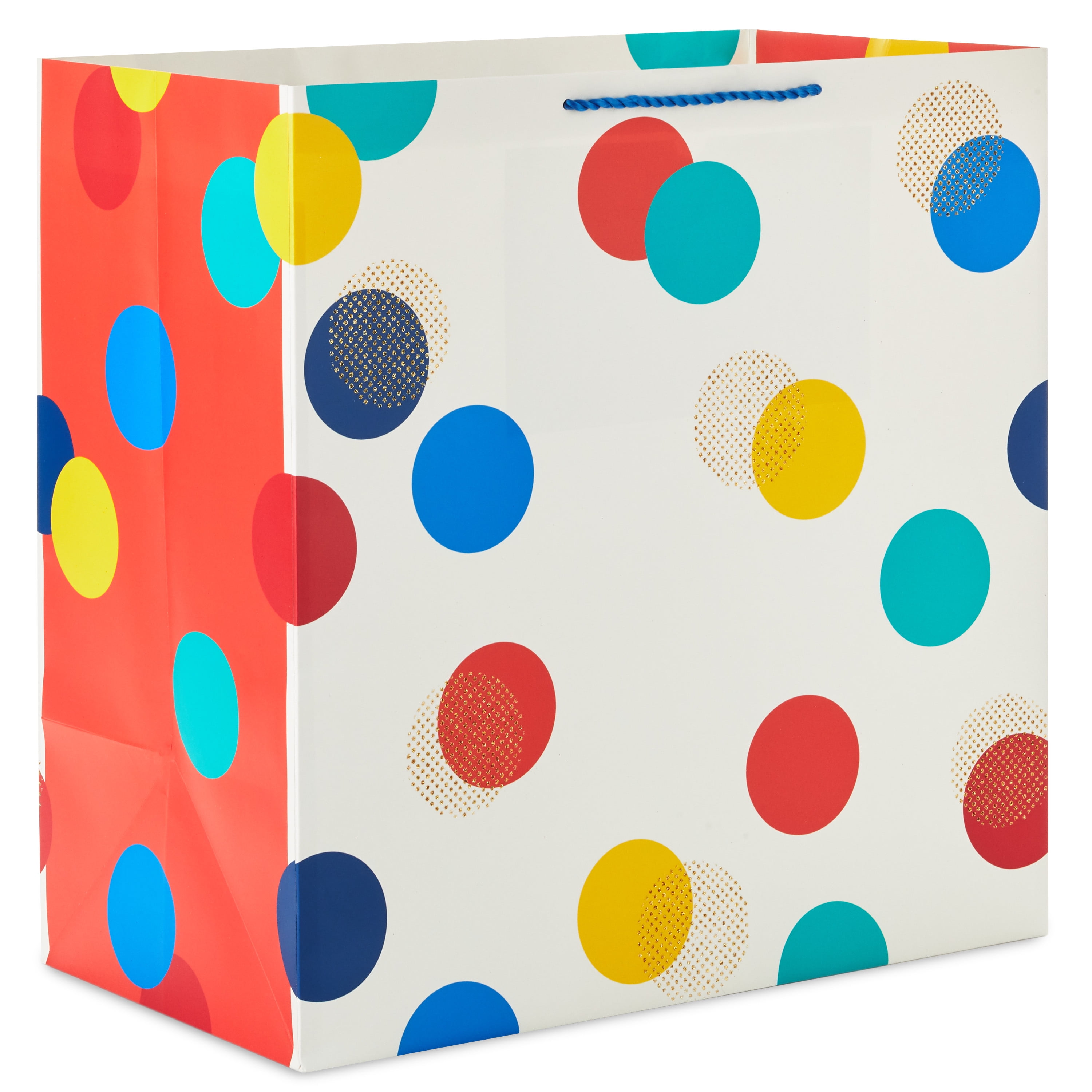 Hallmark 15" Grand Gift Bag with Handles (Rainbow Polka Dots) for ...