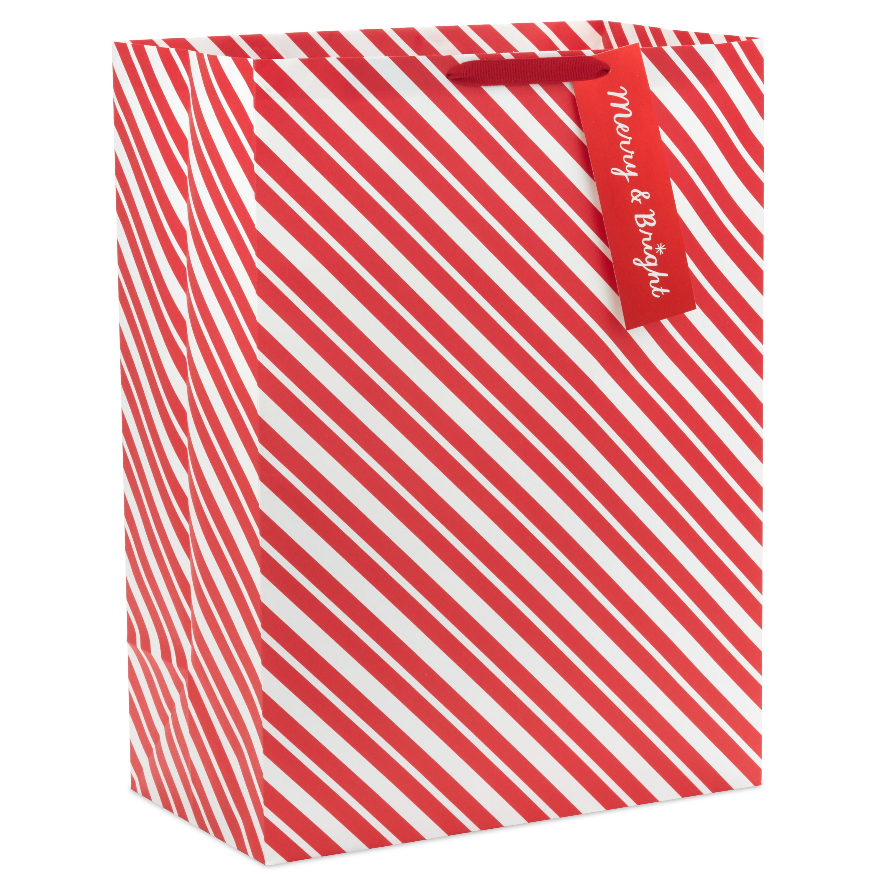 Hallmark 20 in. Jumbo Christmas Gift Bag (Red and White Peppermint ...