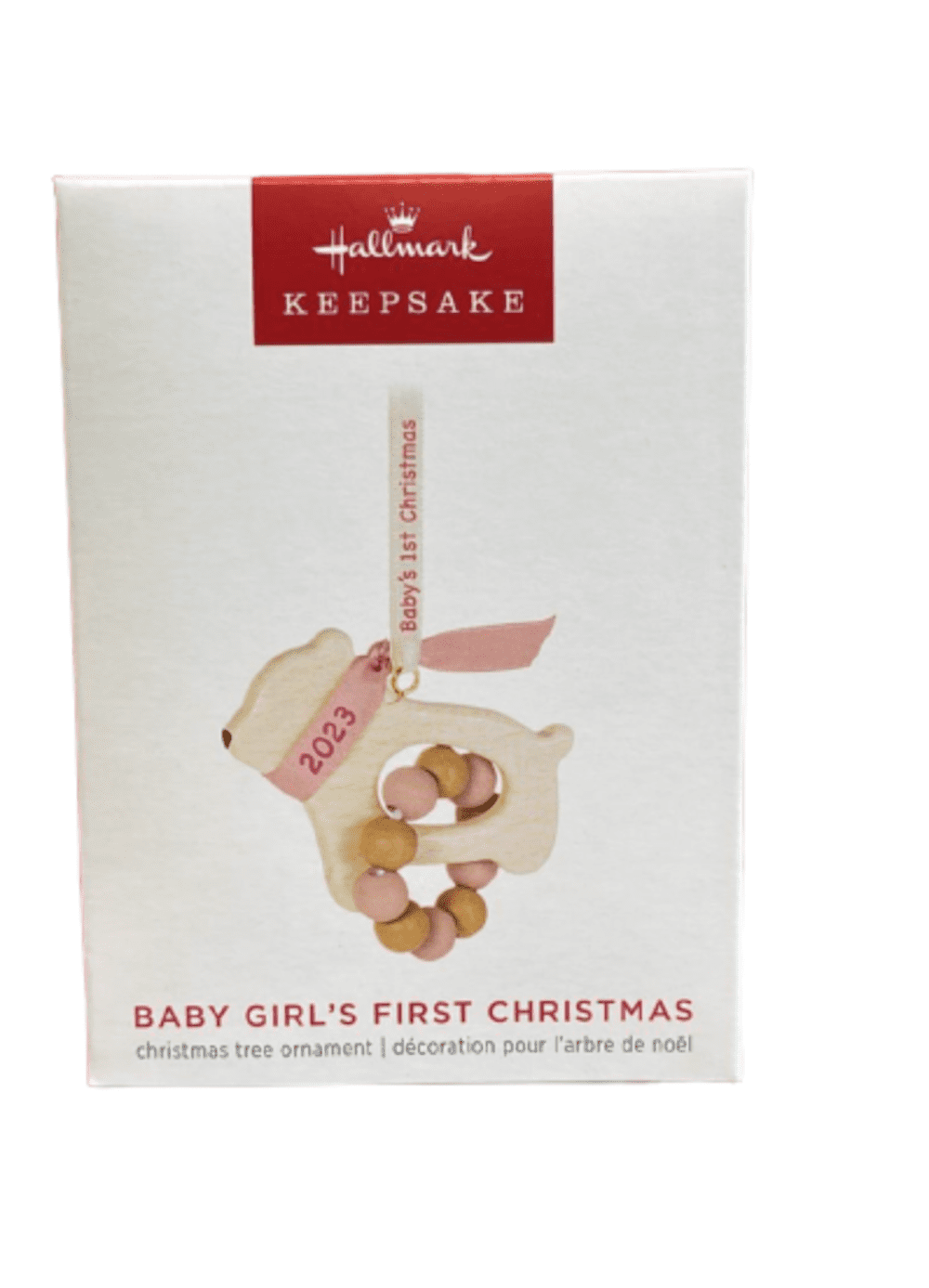 Hallmark 2023 Keepsake Baby Girl's First Christmas Bear Ornament New ...