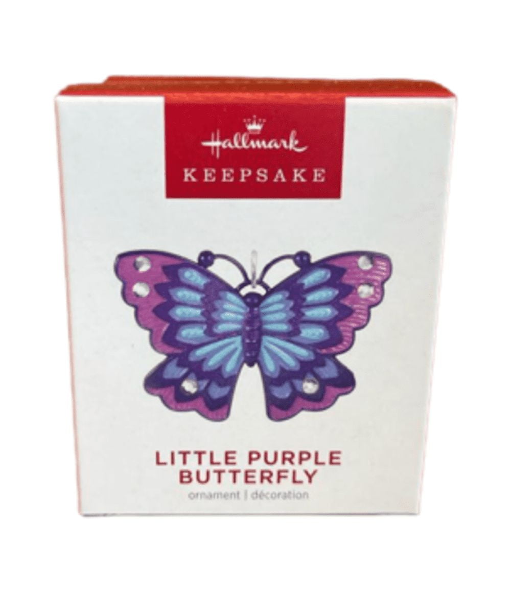 Hallmark 2023 Keepsake Mini Little Purple Butterfly Ornament Christmas ...