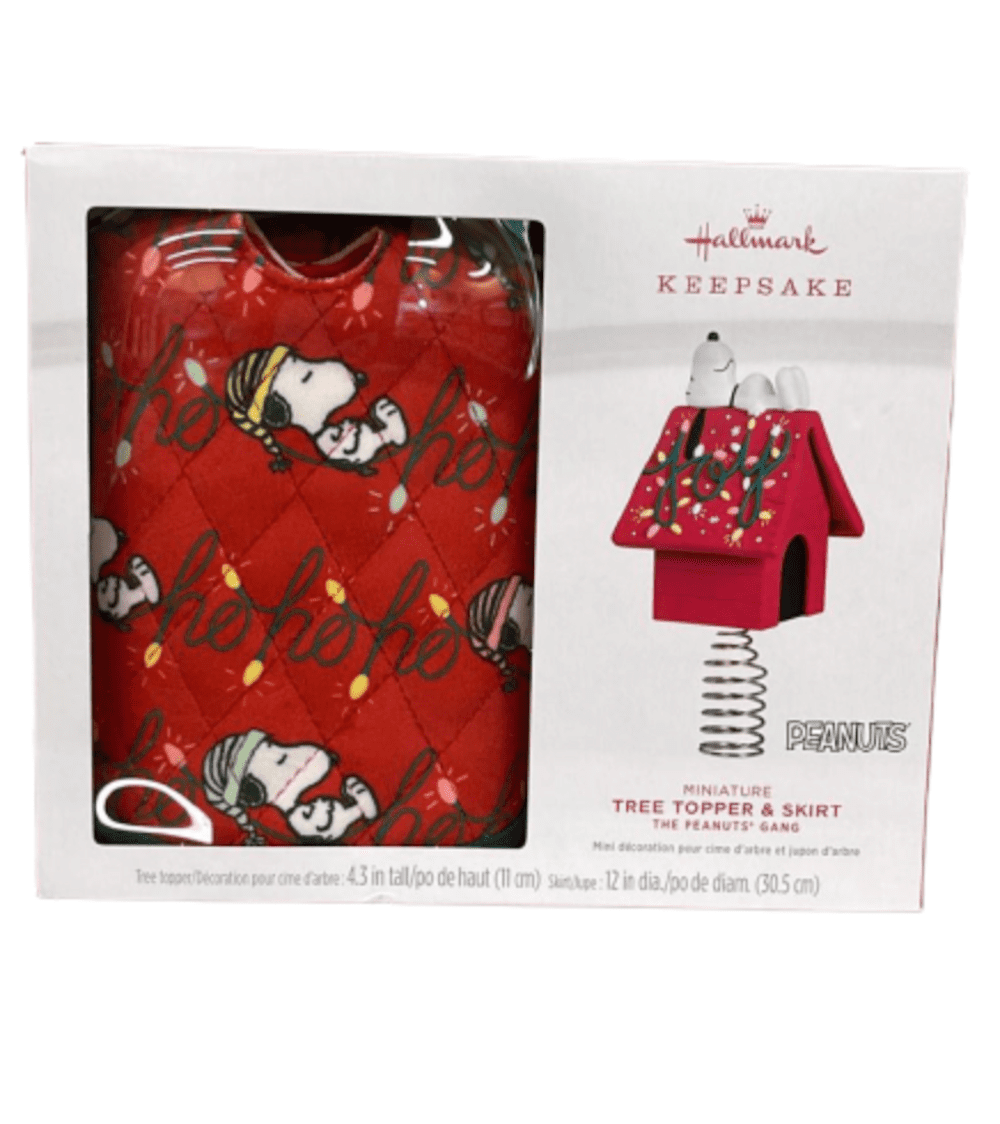 Hallmark 2023 Keepsake Mini Peanuts Snoopy Christmas Tree Topper Tree ...