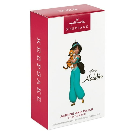 Hallmark 2024 Keepsake Disney Aladdin Jasmine Rajah Christmas Ornament ...