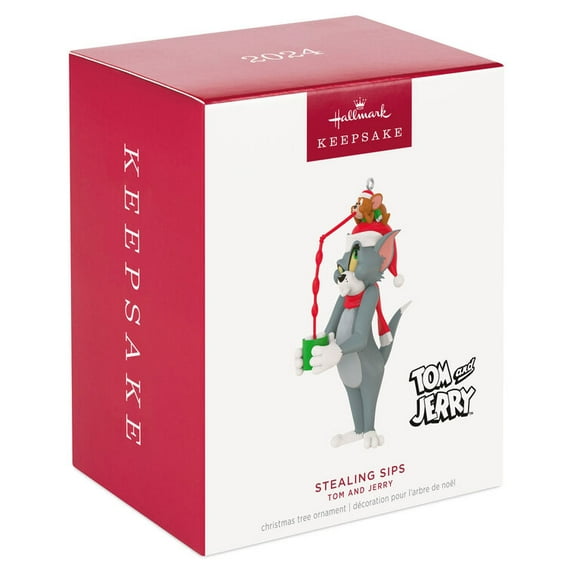 Hallmark 2024 Keepsake Tom and Jerry Stealing Sips Christmas Ornament ...
