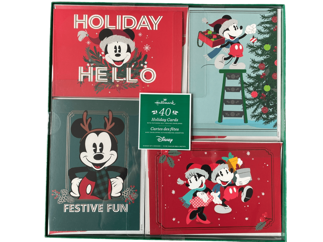 Hallmark 40 Holiday Cards with Matching Self-Sealing Envelopes (Disney ...