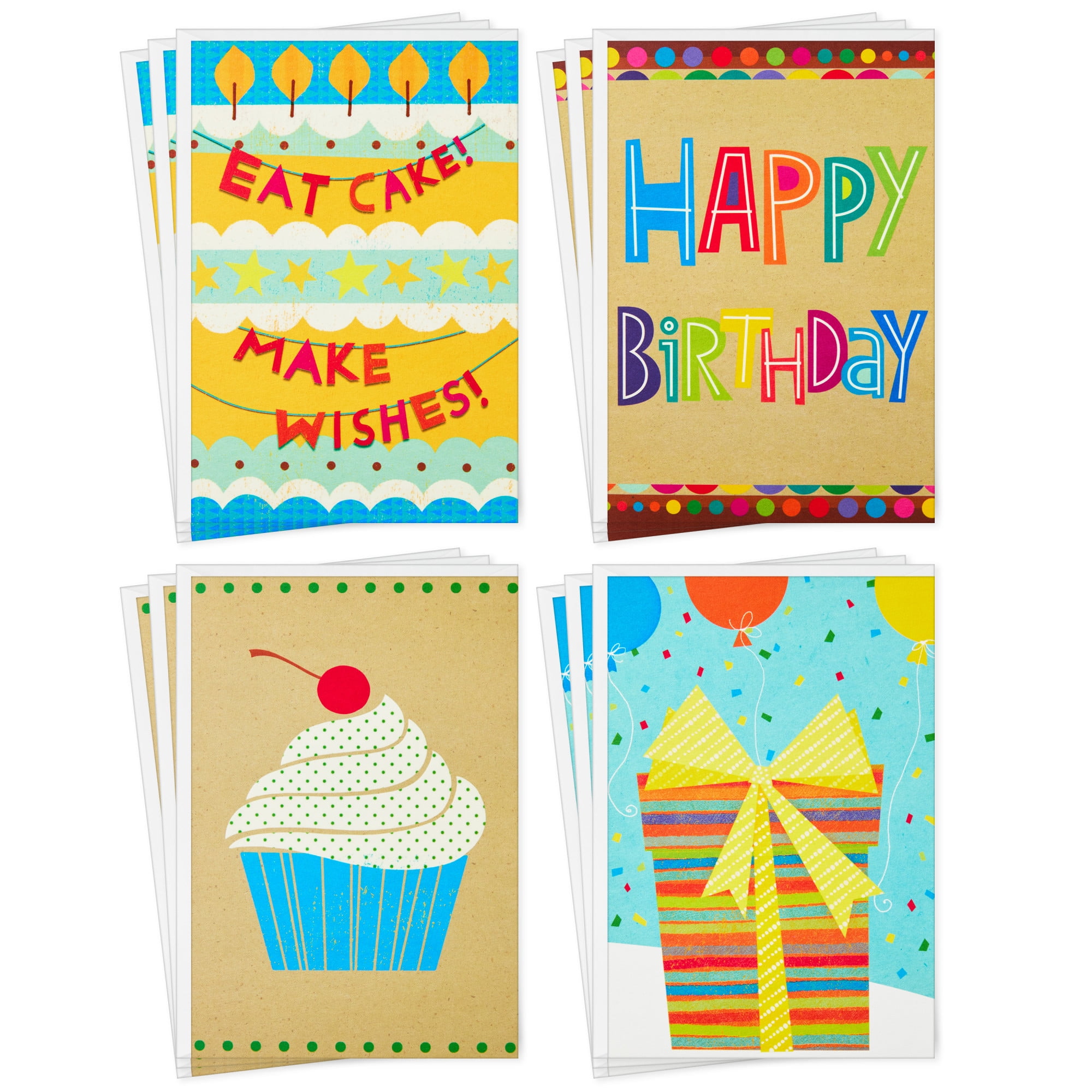 Hallmark Assorted Birthday Cards (Colorful Celebration), Pack of 12 ...