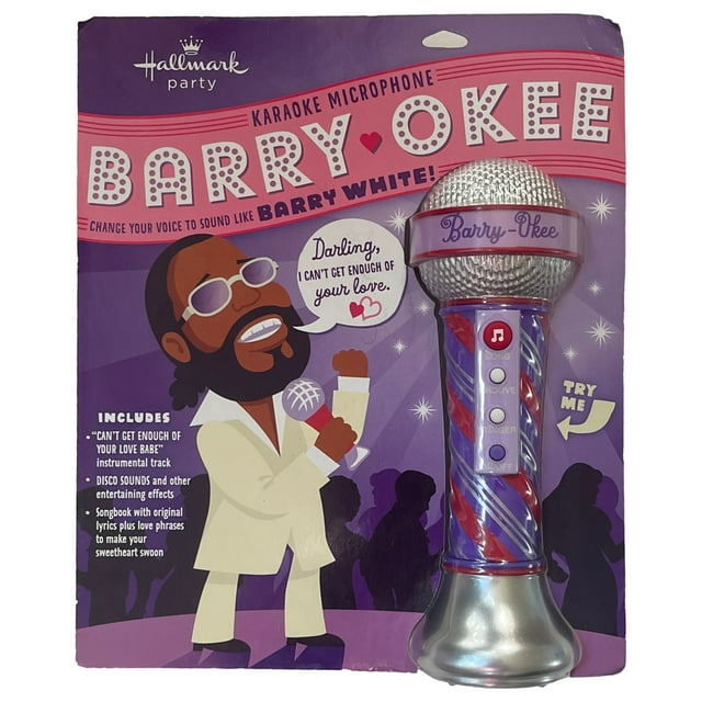 Hallmark Barry Okee Barry White Karaoke Microphone Party Mic with Built ...