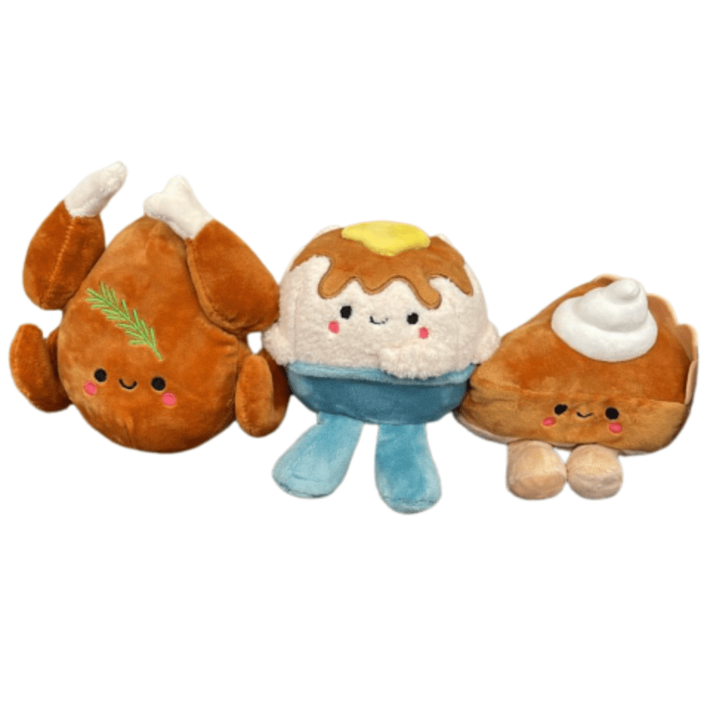 Hallmark Better Together Plush Set, Turkey, Mashed Potatoes, Pumpkin ...
