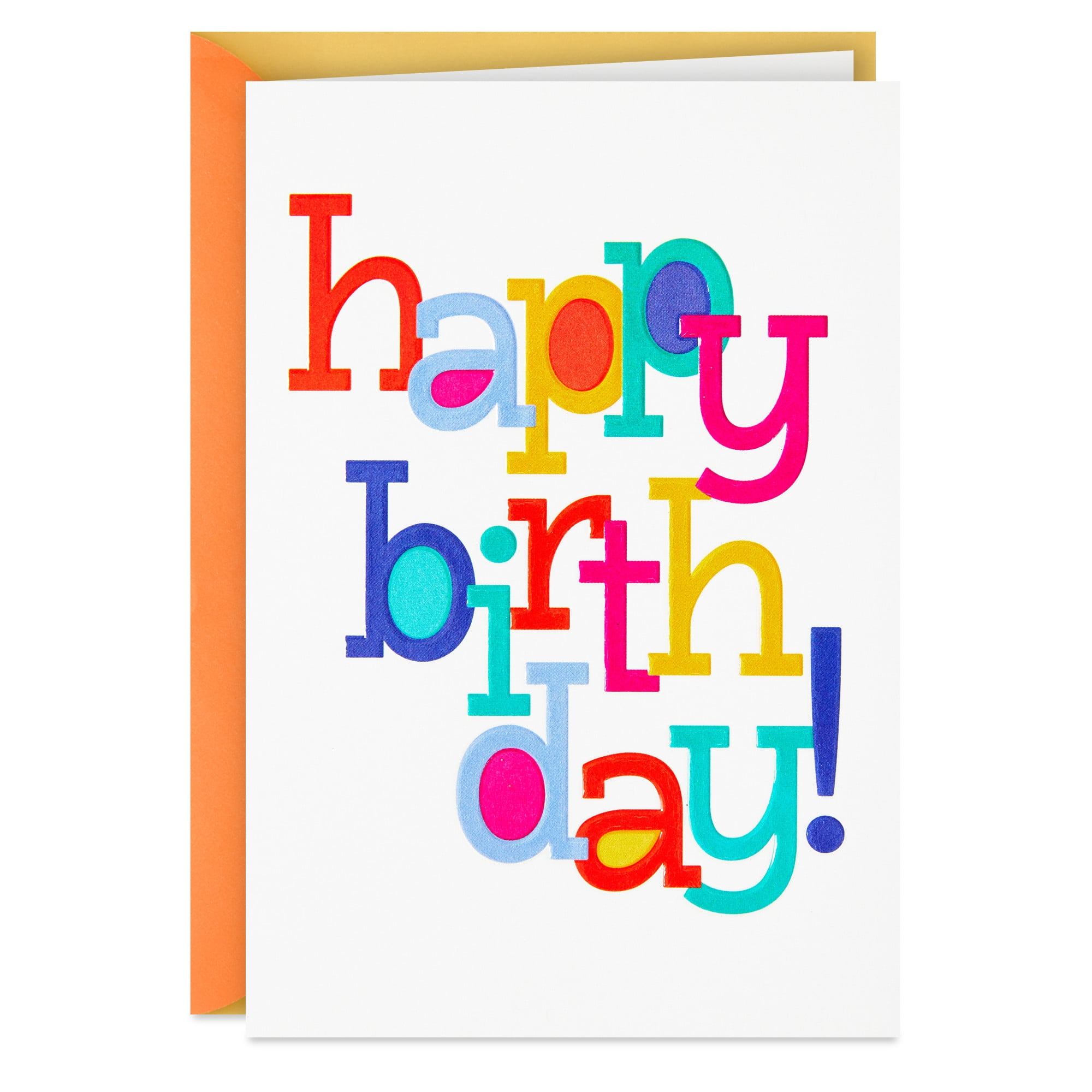 Hallmark Birthday Card (Big Bright Wishes Lettering) - Walmart.com