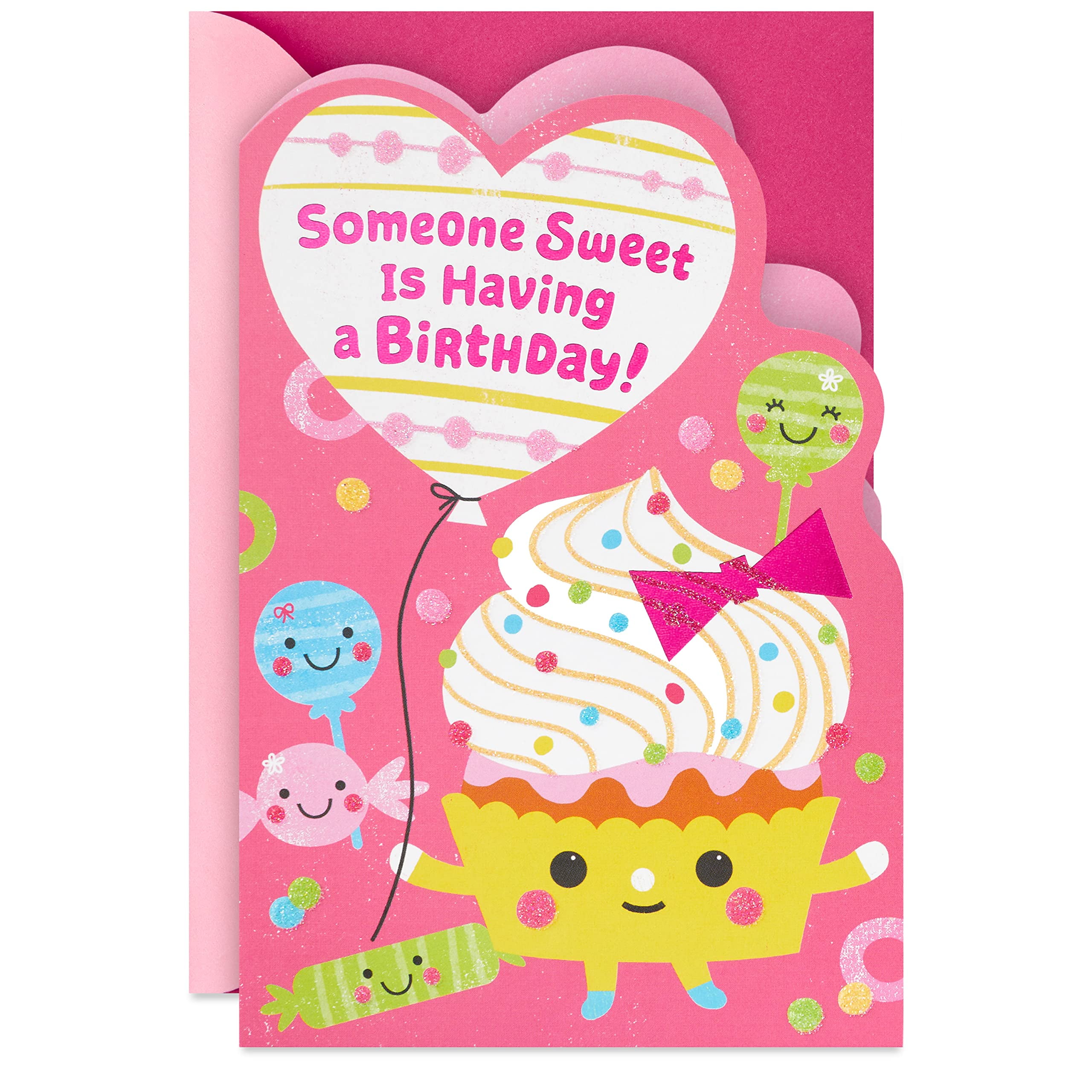 Hallmark Birthday Card for Girls (Cupcake and Candy Stickers) E11 - Walmart.com